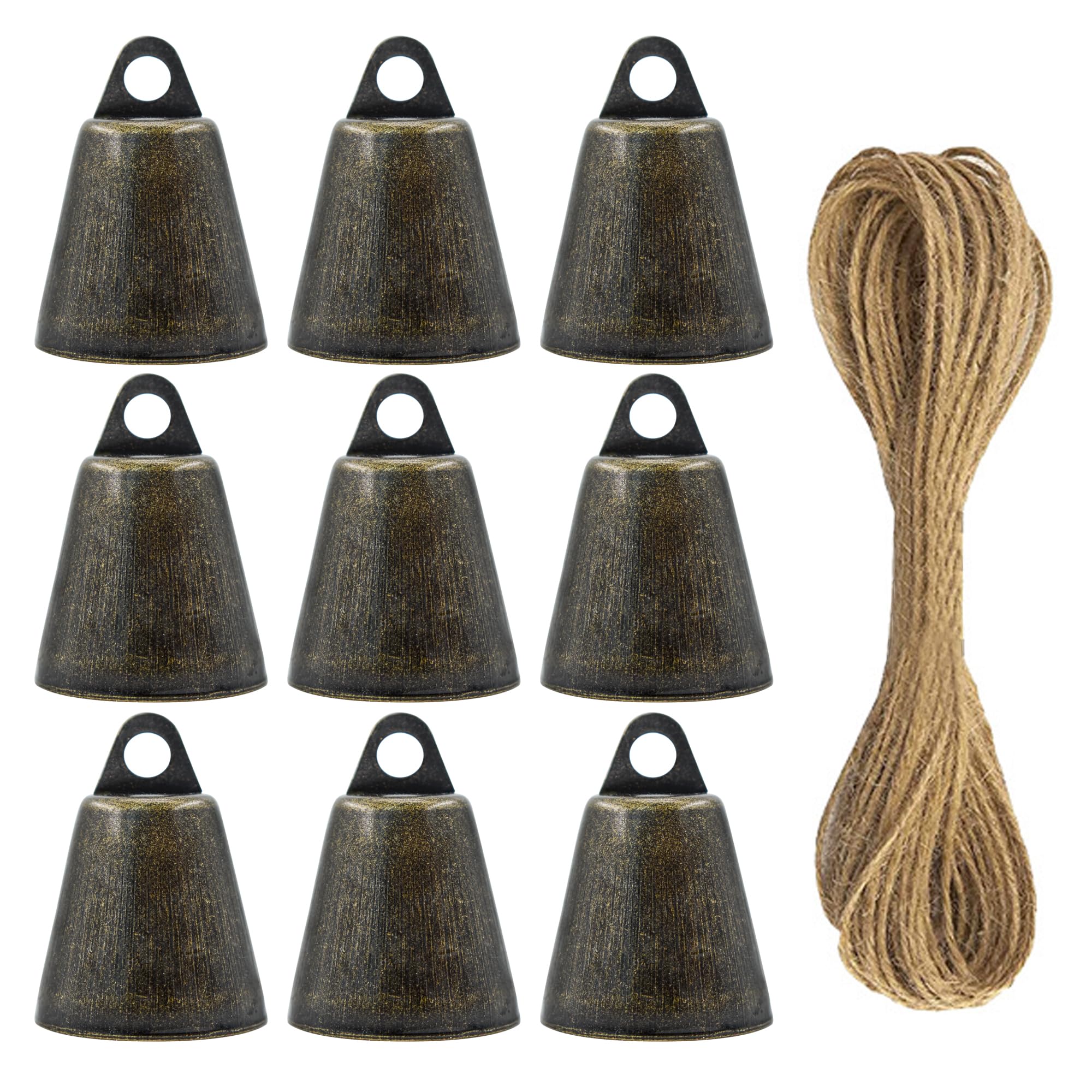 Amazon.com: MrMrKura 9Pcs Vintage Bronze Tin Jingle Bells (1.46 X ...