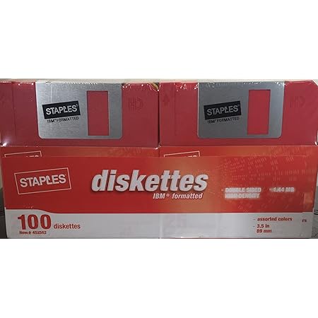 Amazon.com: STAPLES 100 Pack Brand Floppy Disks (Diskettes) : Electronics
