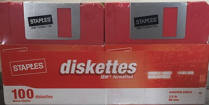 Amazon.com: STAPLES 100 Pack Brand Floppy Disks (Diskettes) : Electronics
