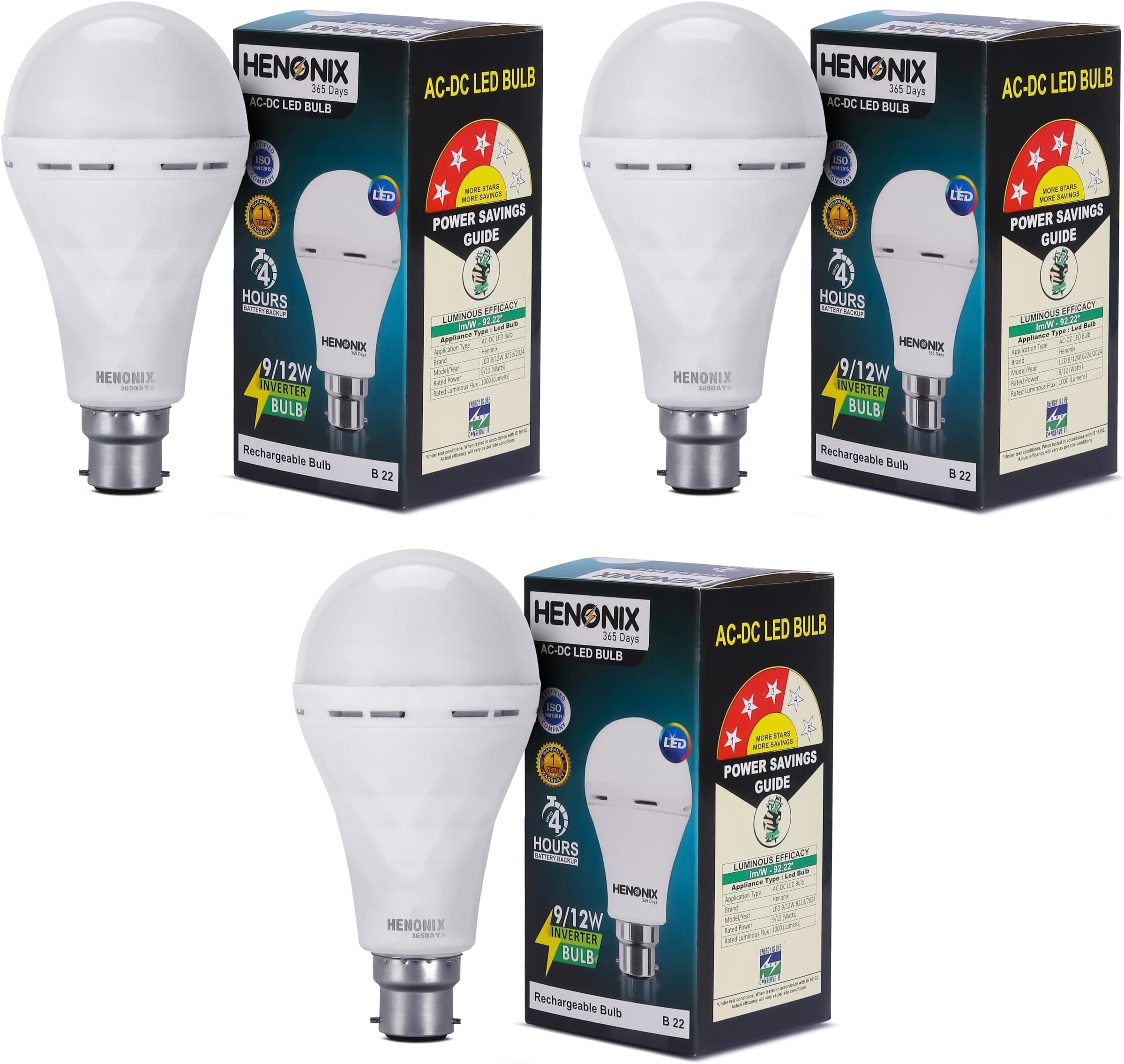 Buy HENONIX 365 DAYS 12 Watt Inverter Light Bulb | Emergency Light ...