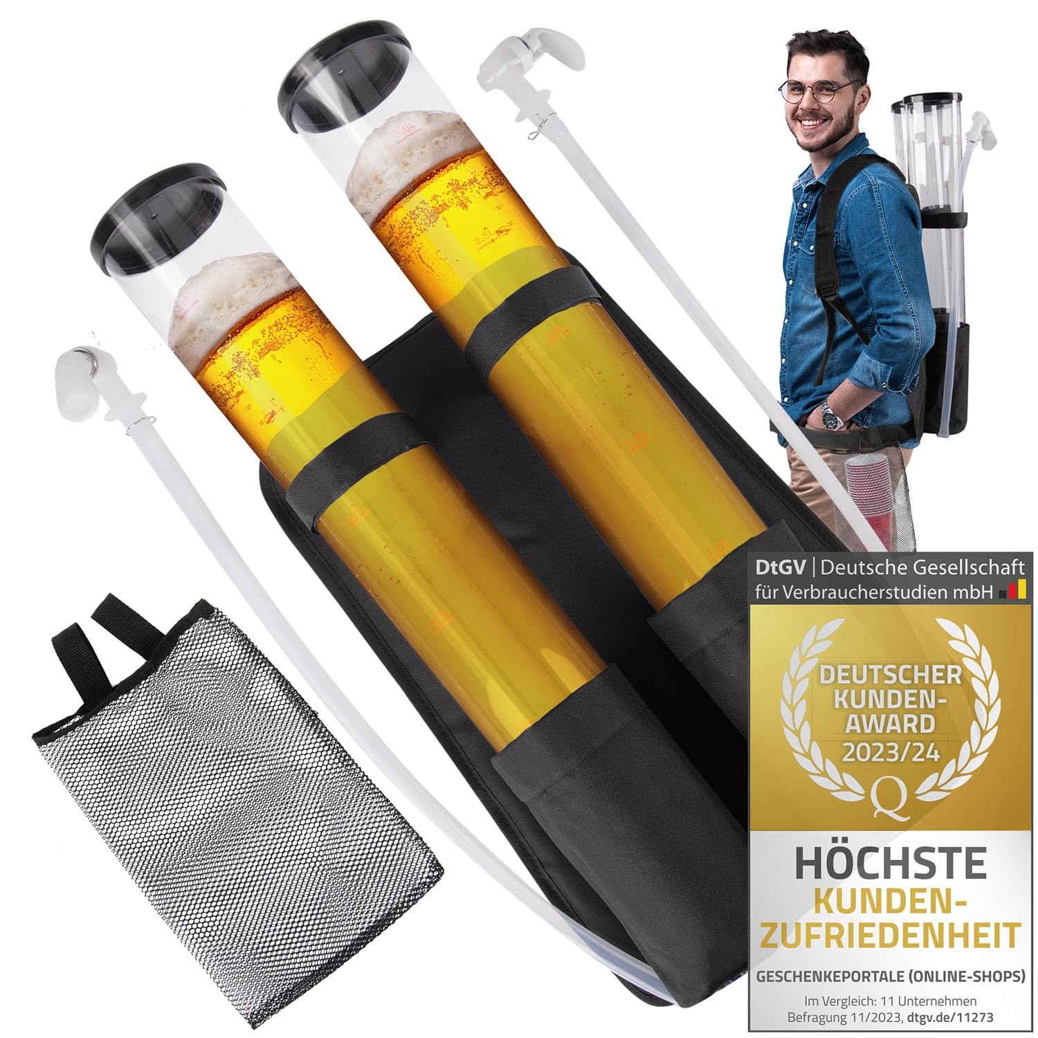Amazon.de: GOODS+GADGETS Der Kulthit - Duo Bierrucksack Doppel Bier ...