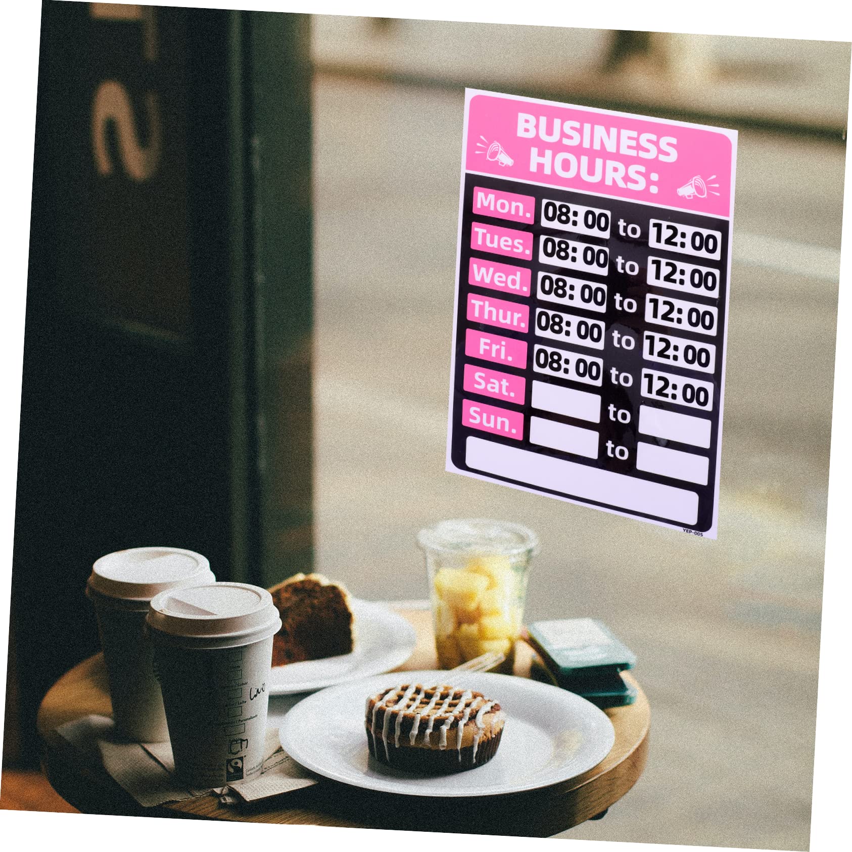 STOBOK 2pcs business sign door opening sign outdoor open signs Hour ...