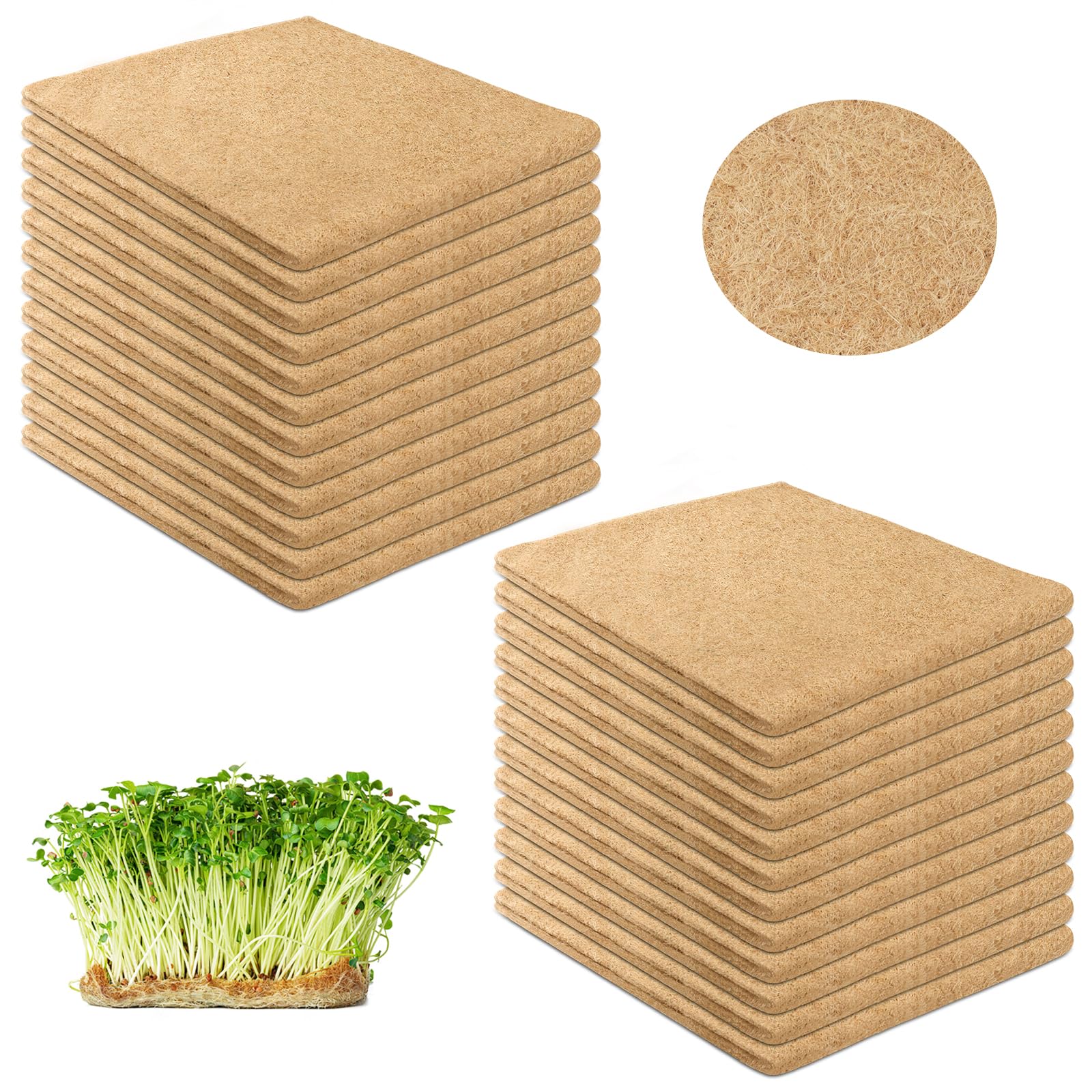 Amazon.com: Legigo 24 Pack Jute Plant Grow Mat for Microgreens- 10" X ...