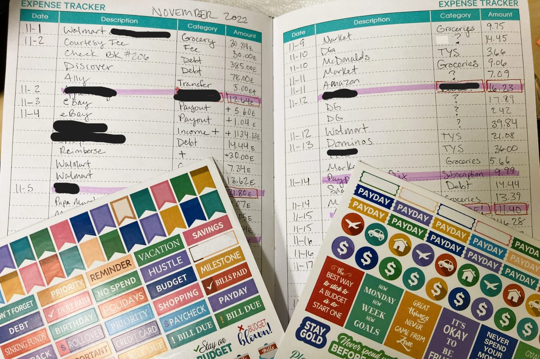 $3/mo - Finance Budget Planner - 12 Month Financial Organizer, Expense ...