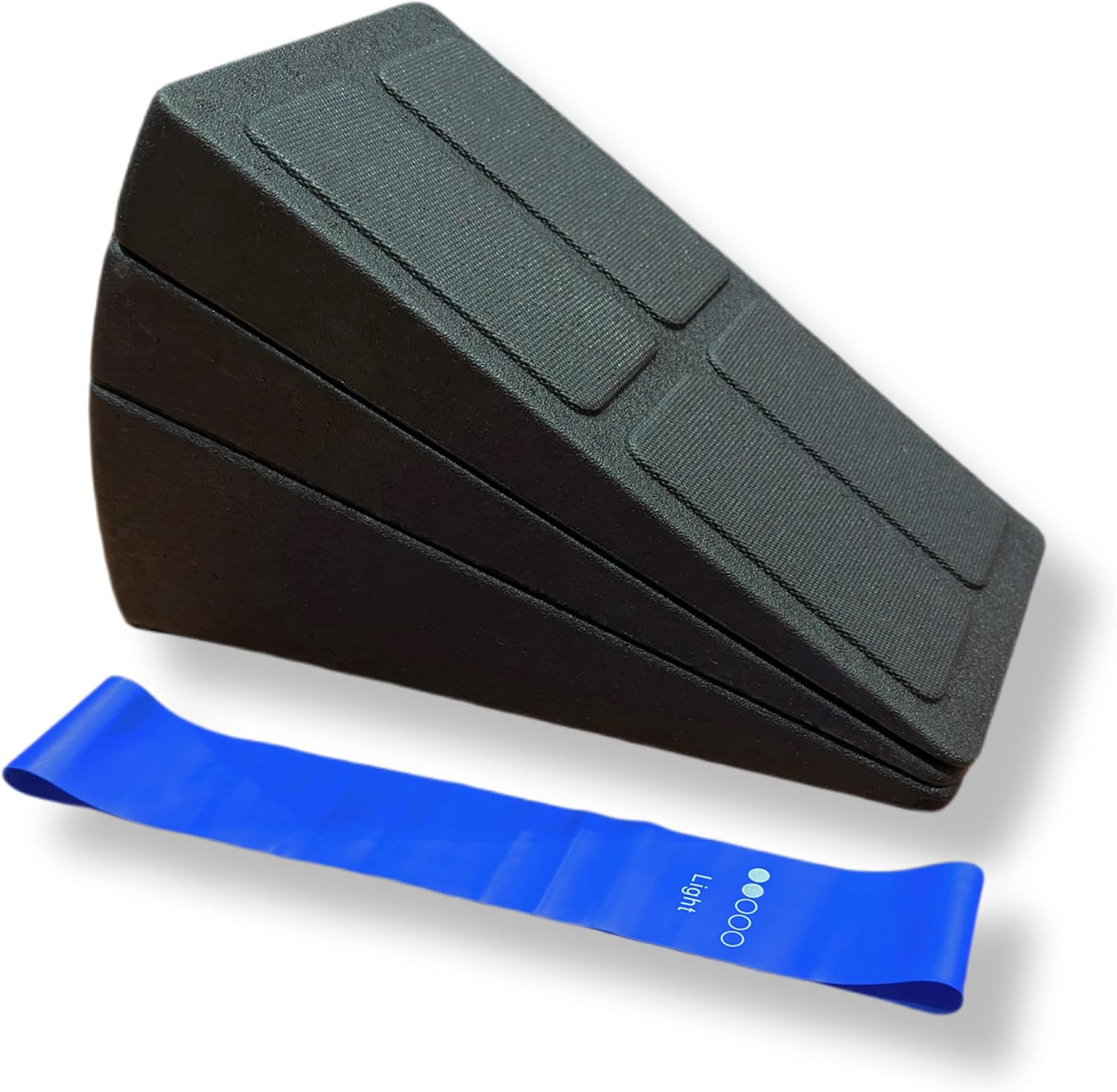 Squat Wedge Block Bundle w/Elastic TPE Hip Band (3 PCS), Lightweight ...