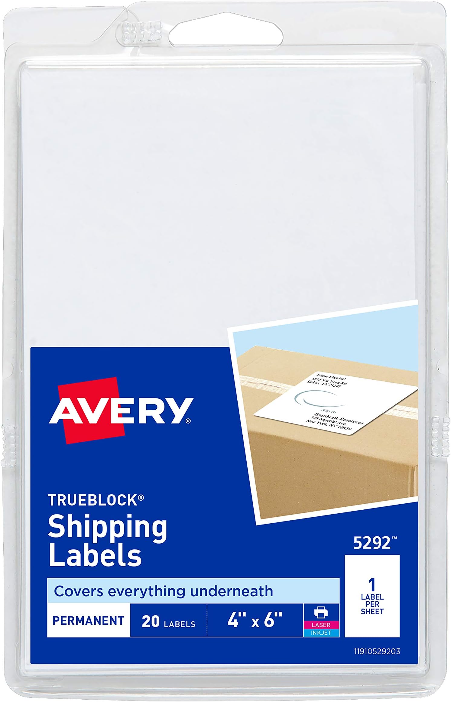 Amazon.com : Avery Removable Labels, 4" x 6" Blank Labels, Laser/Inkjet ...