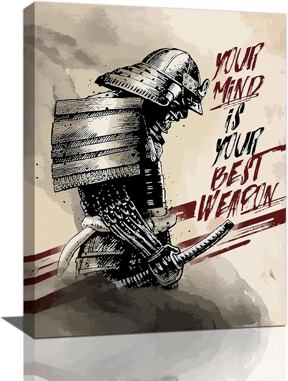 Amazon.com: Japanese Samurai Wall Art Canvas Prints - Armored Warrior ...