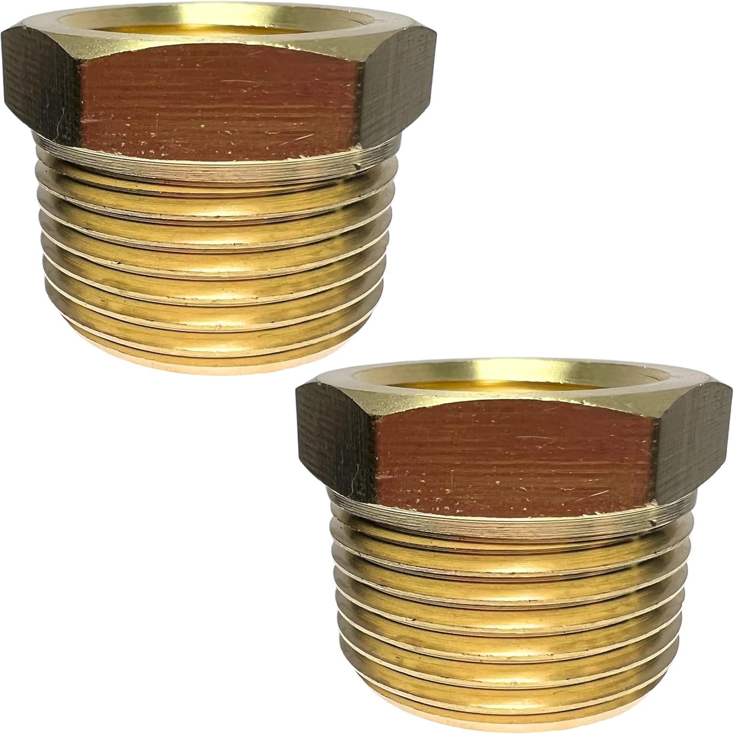 Amazon.com: 2pcs 3/4" NPT Male x 1/2" NPT Female Brass Reducer Hex ...