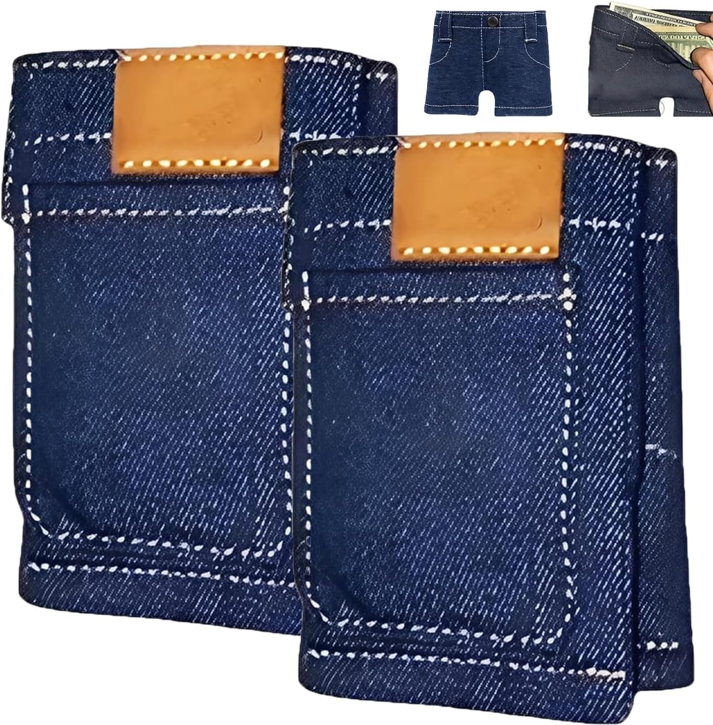 Amazon.com: Pocket Pants Mini Jeans Wallet, Slim Compact Bifold Pocket ...