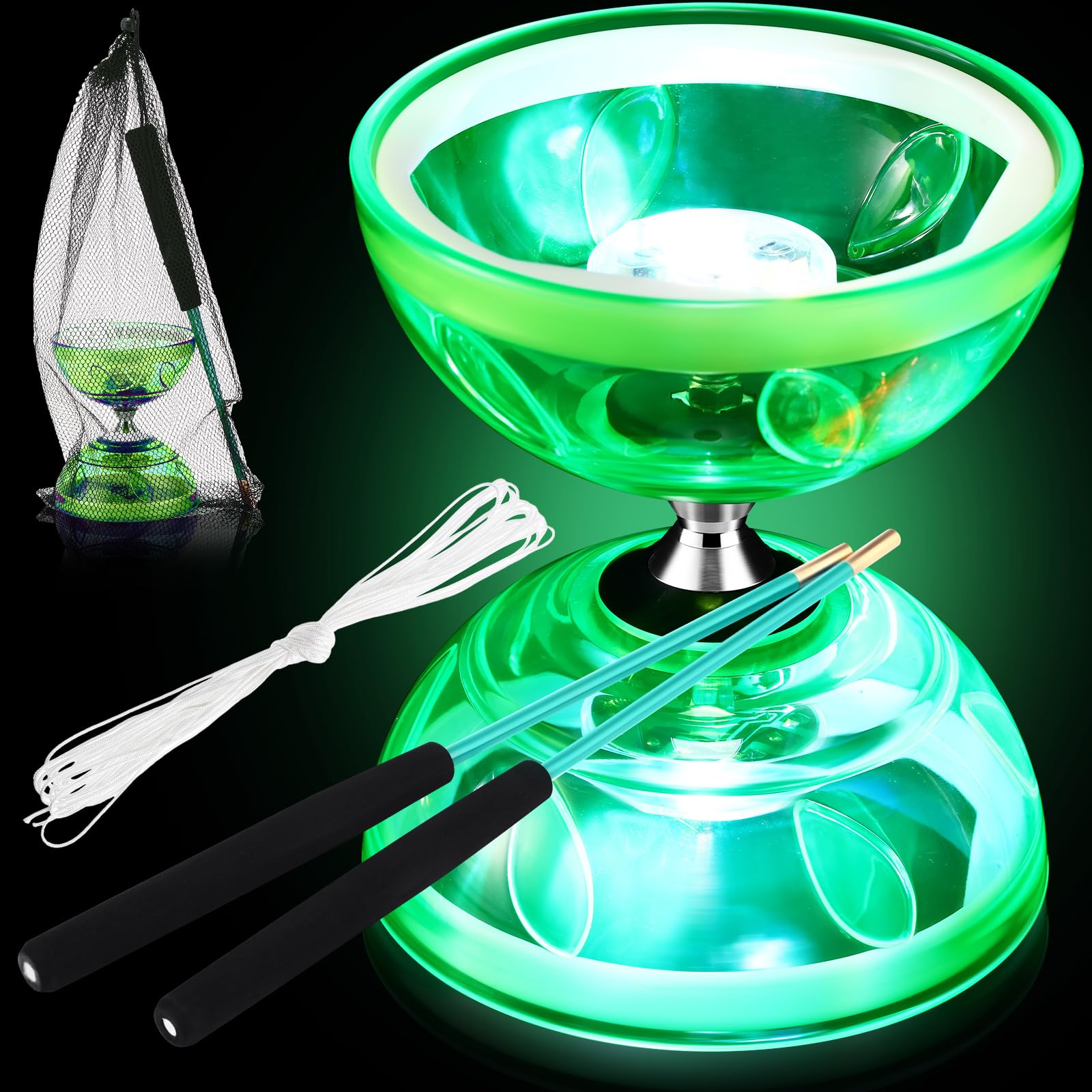 Snapklik.com : Simgoing Chinese Yoyo LED Diabolo Set Includes Colorful ...