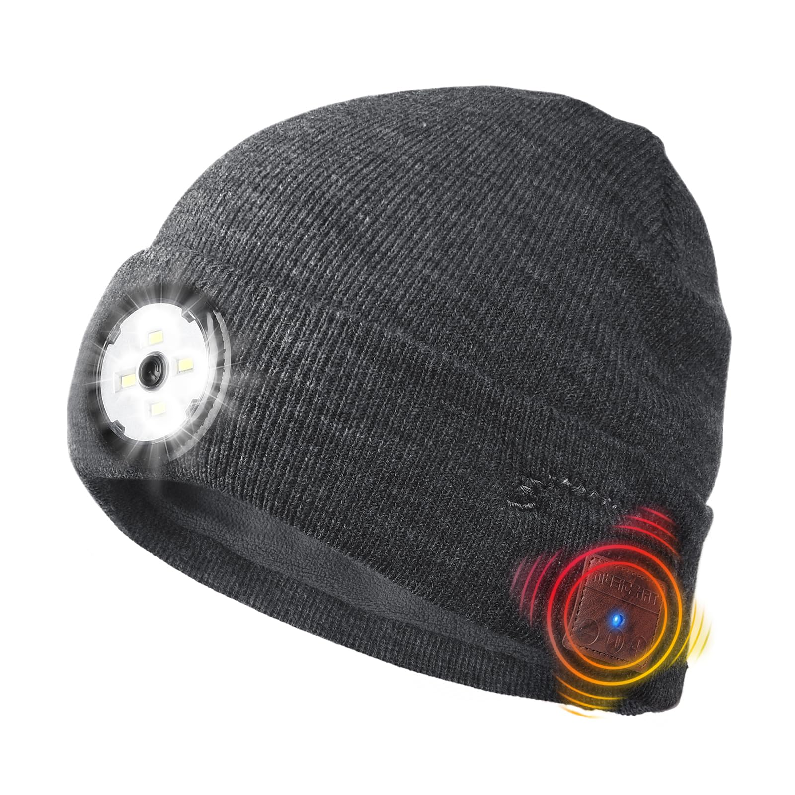 3 x Brand New FURTALK Bluetooth LED Beanie Hat with Light Fleece Lined ...