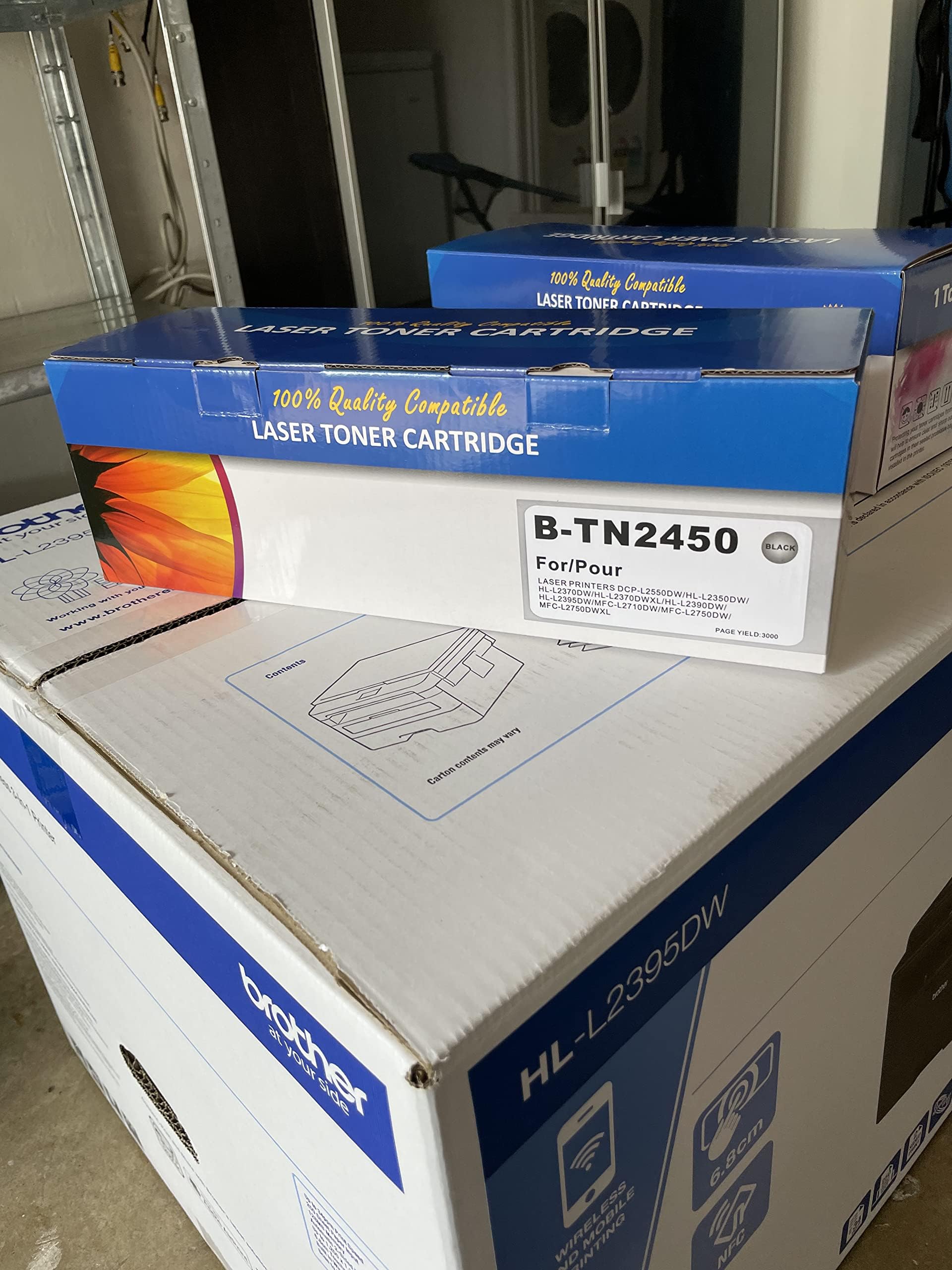 Brother Genuine TN2450 High-Yield Black Toner Cartridge, Up to 3000 ...