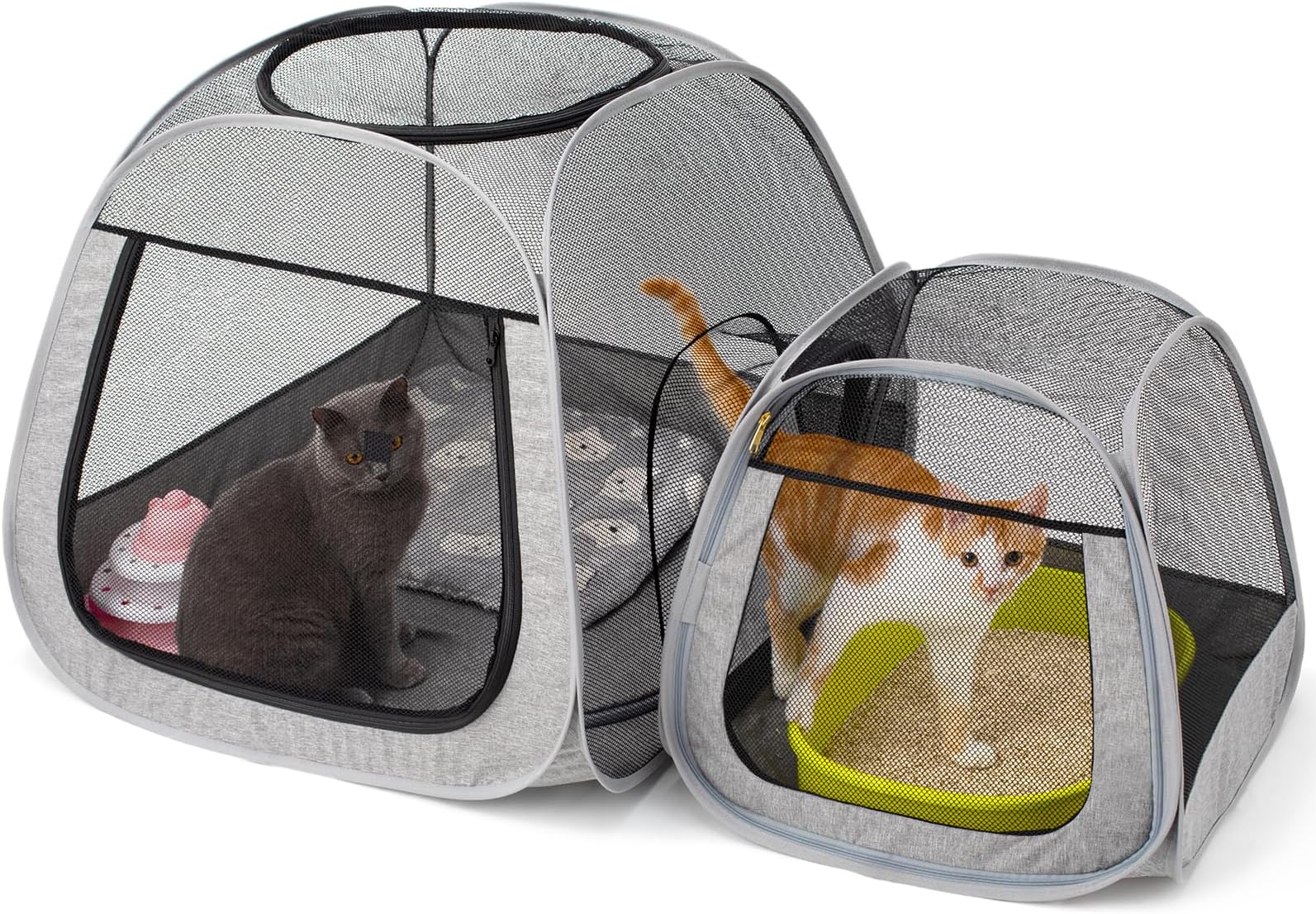 Amazon.com : Tenrai Portable Cat Playpen, Trapezoidal Design for Better ...