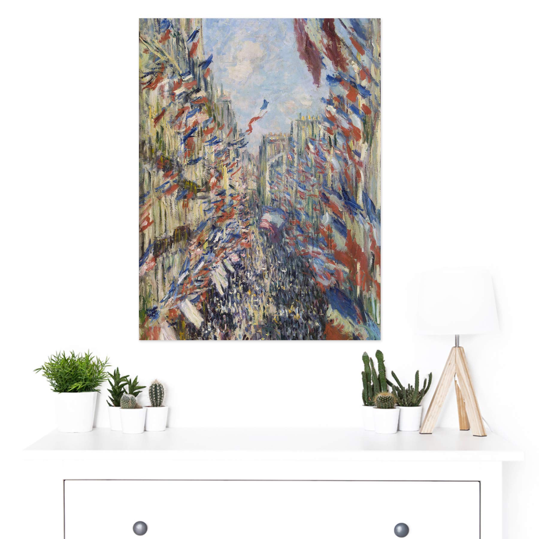 Claude Monet The Rue Montorgueil In Paris Large Wall Art Print Canvas ...