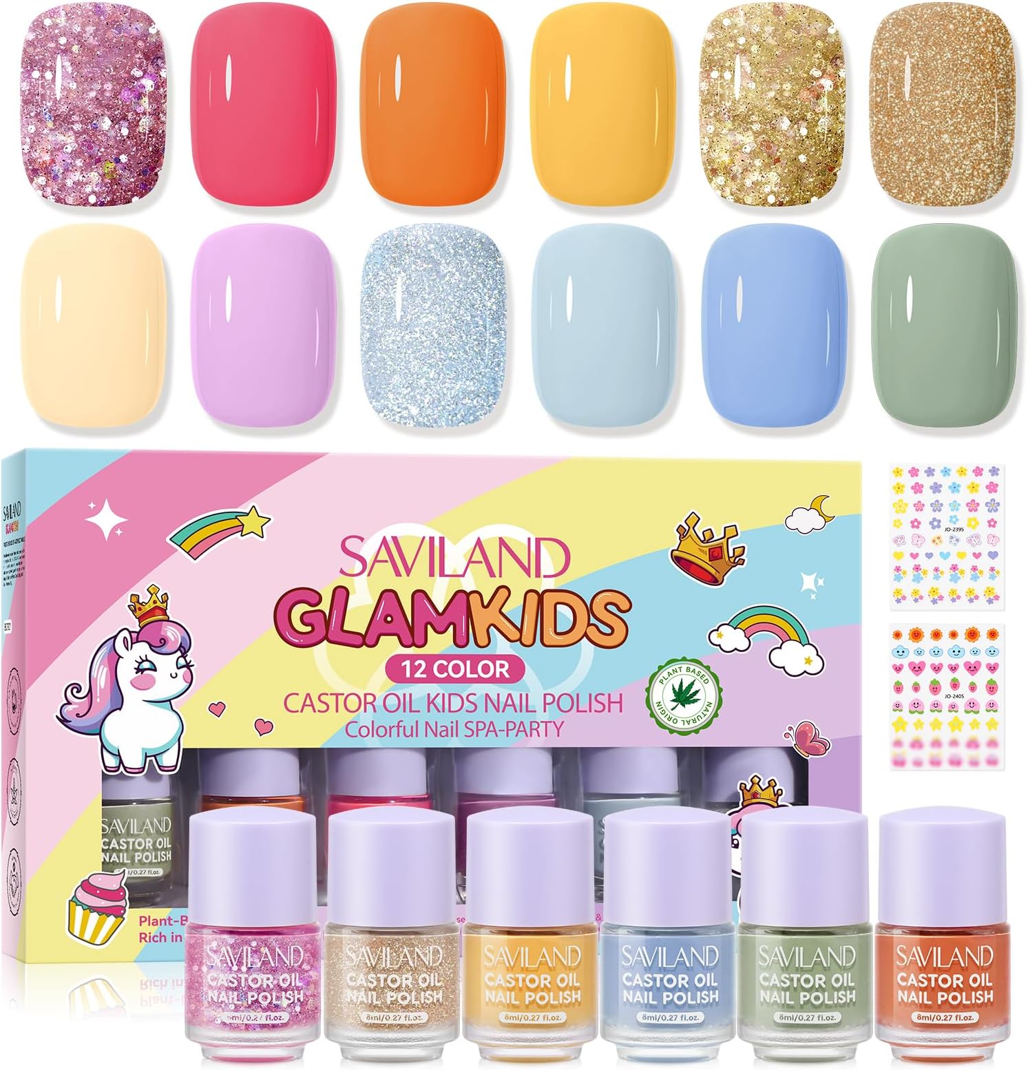 Amazon.com : AOMIR kids nail polish set,Non Toxic Kids Nail Polish Set ...