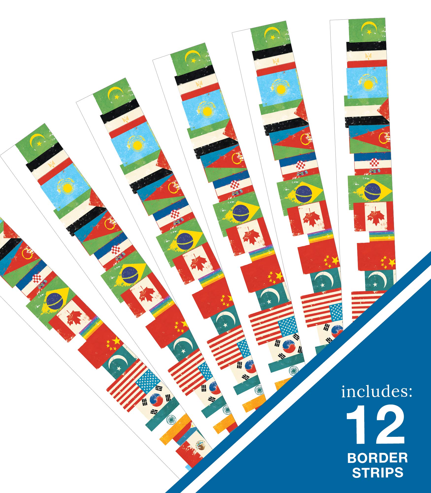 World Cut Outs 36 Pcs World Flags Bulletin Board Cutouts ...