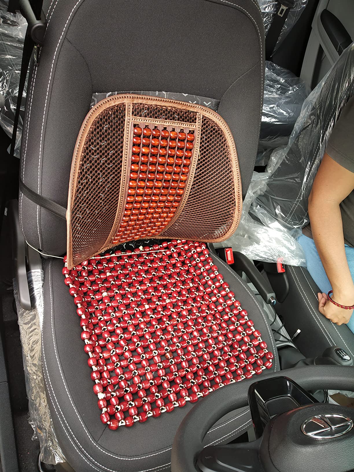 Q1 Beads SMRN Orthopedic Wooden Beads Indoor Chair Cushion Seat Pads ...