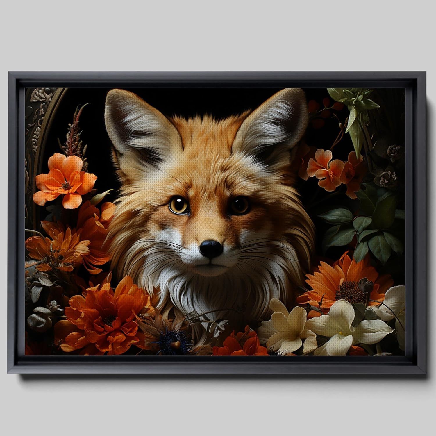 Amazon.com: Botanical Fox Art Print, Woodland Animal Prints, Fox Art ...