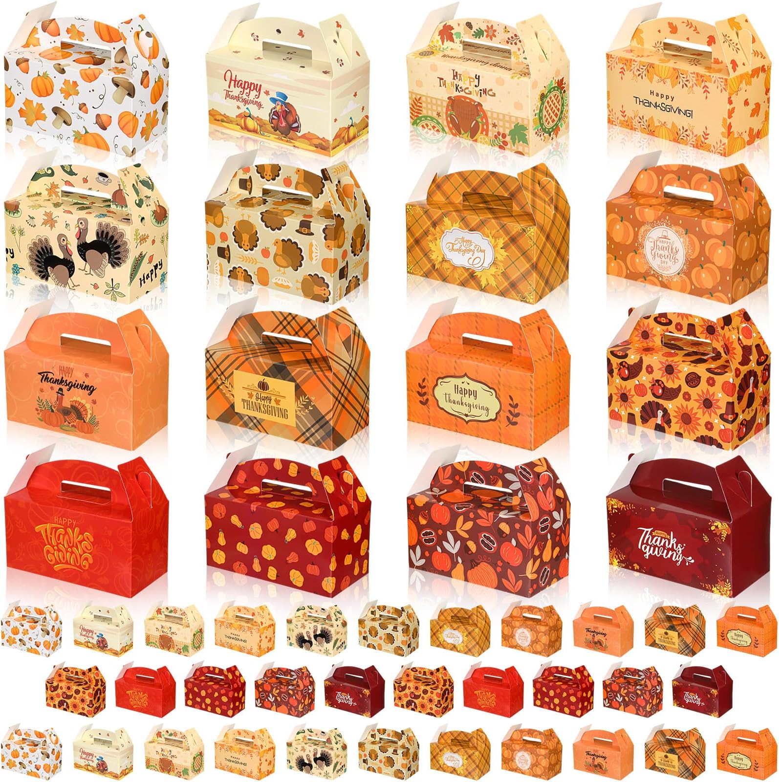 Amazon.com: Honoson 48 Pcs Happy Thanksgiving Treat Boxes Fall Harvest ...