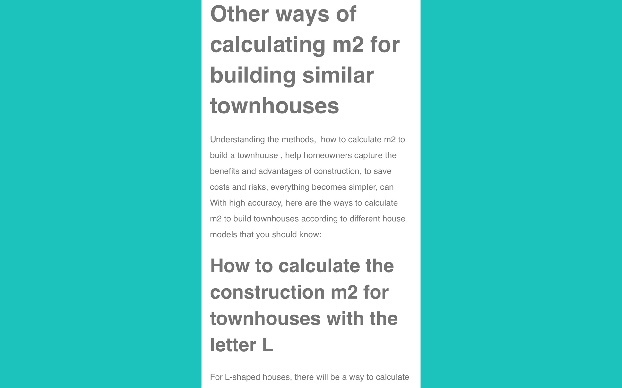 HOW TO CALCULATE M2 TO BUILD TOWNHOUSES GUIDE - App on Amazon Appstore