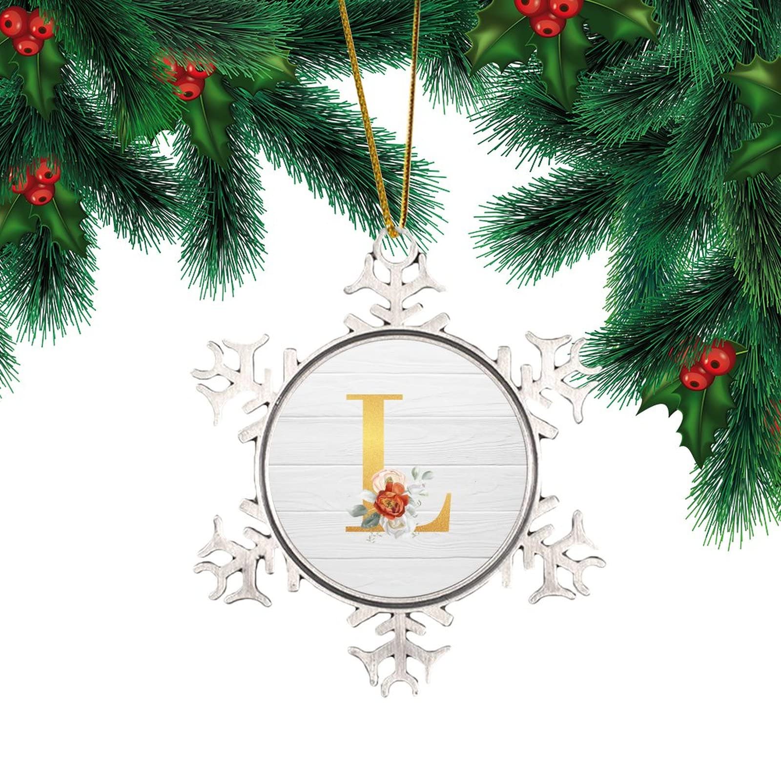 Circle Initial L Christmas