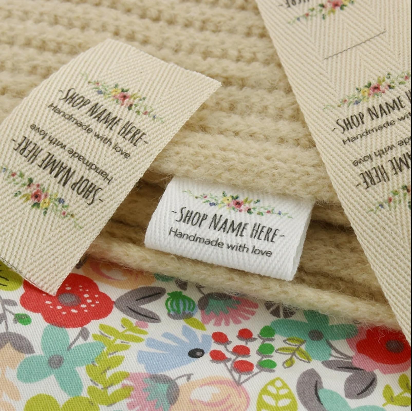 Amazon.com: Personalized Crochet Labels, Fabric Tags for Handmade Items ...