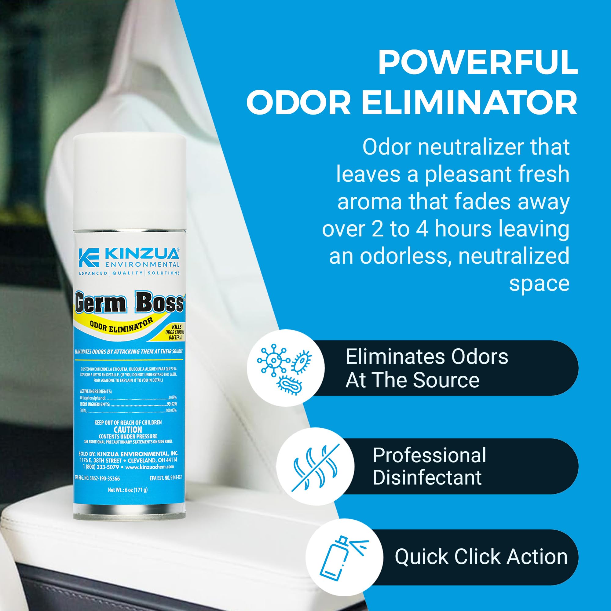 Snapklik.com : Kinzua Environmental Germ Boss Strong Odor Eliminator ...