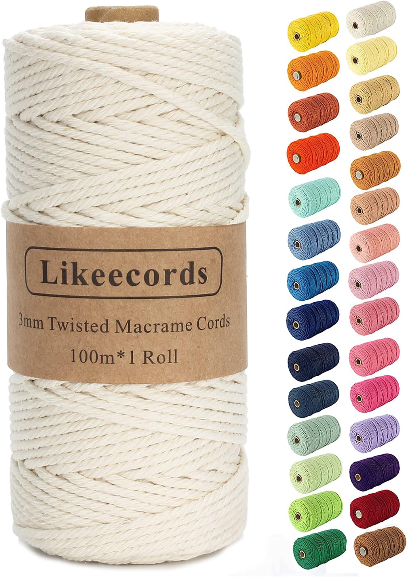 VORHOT Corde Macramé 3mm, Fil Macramé 3mm, Macrame Corde Lot Rouge ...