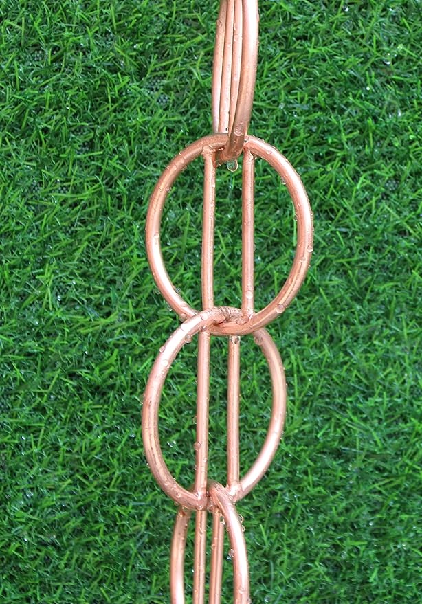 Amazon.com : KAM Home Direct Modern Loop Rain Chain, 8.5 Feet Length ...