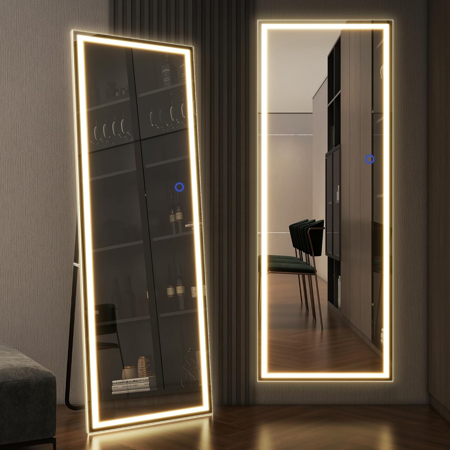 Amazon.com: NeuType Full Length Mirror with Lights, 63"x20" Lighted ...