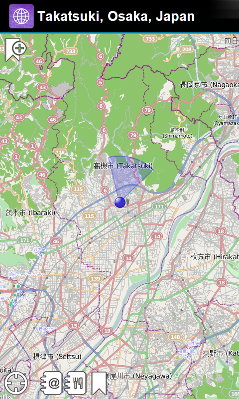 Aplicación Takatsuki, Osaka, Japón Offline Mapa - Smart Sulutions en ...