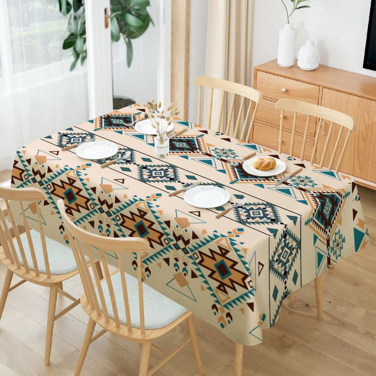 Amazon.com: Boho Aztec Tablecloth Native American Aztec Nation Tribal ...