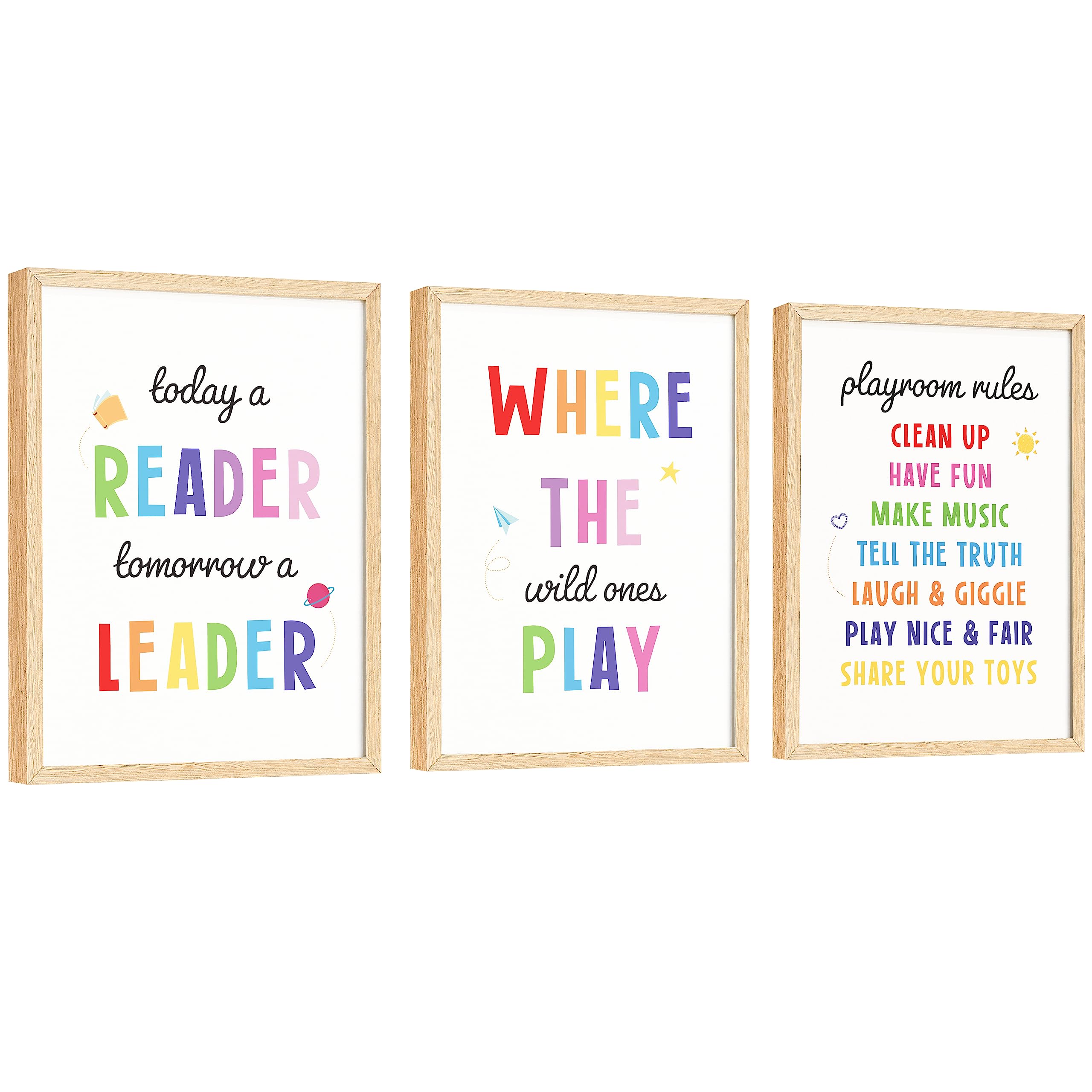 Amazon.com: EXCOOL CLUB Kids Playroom Wall Decor - 12x16 Toddler ...