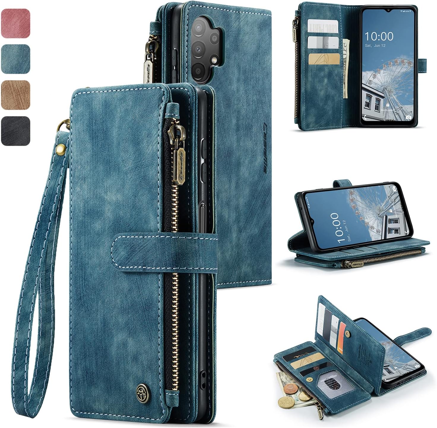 Amazon.com: Asuwish Compatible with Samsung Galaxy A13 5G Wallet Case and Tempered Glass Screen ...