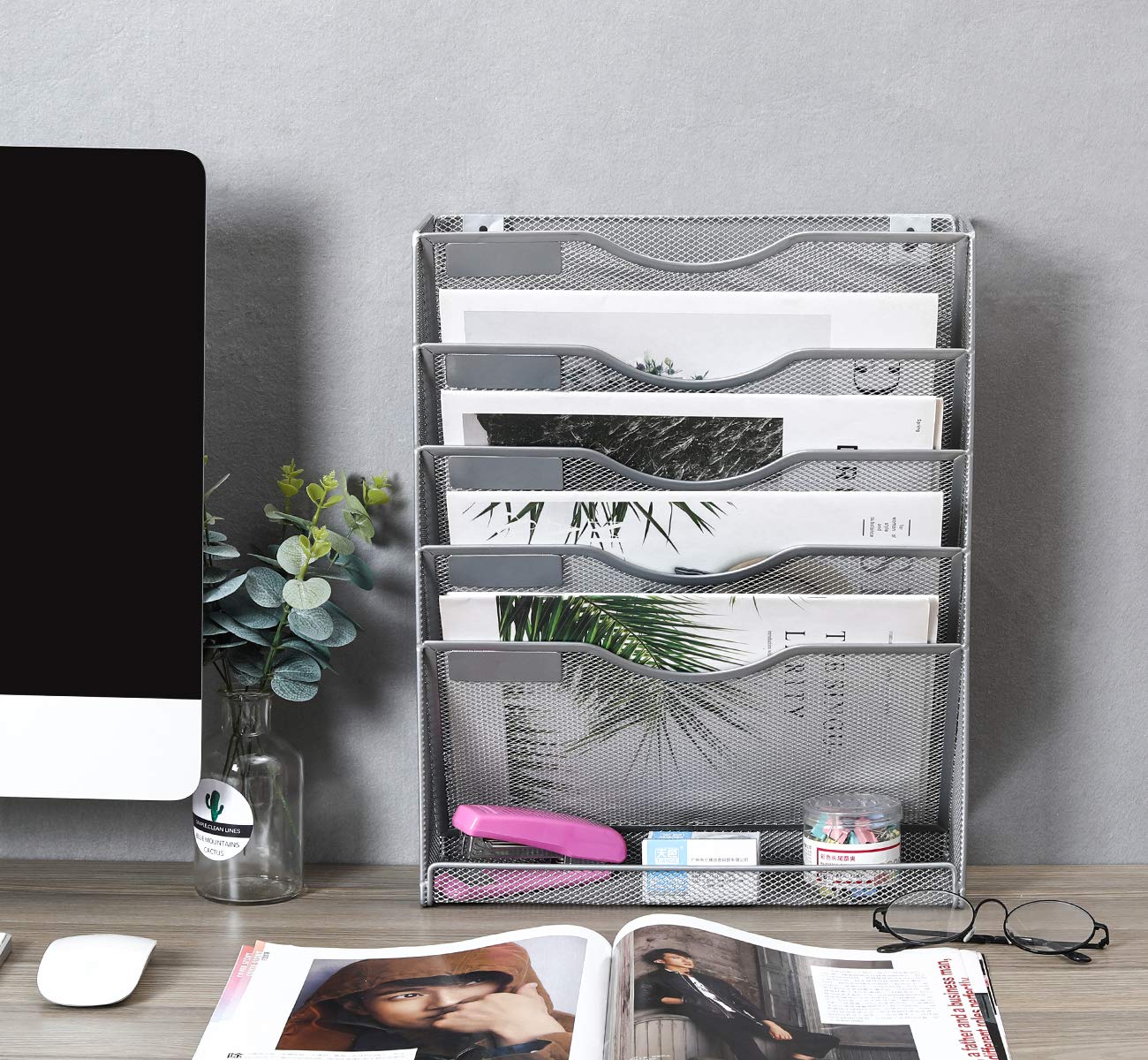 Snapklik.com : EasyPAG 5-Tier Wall File Holder