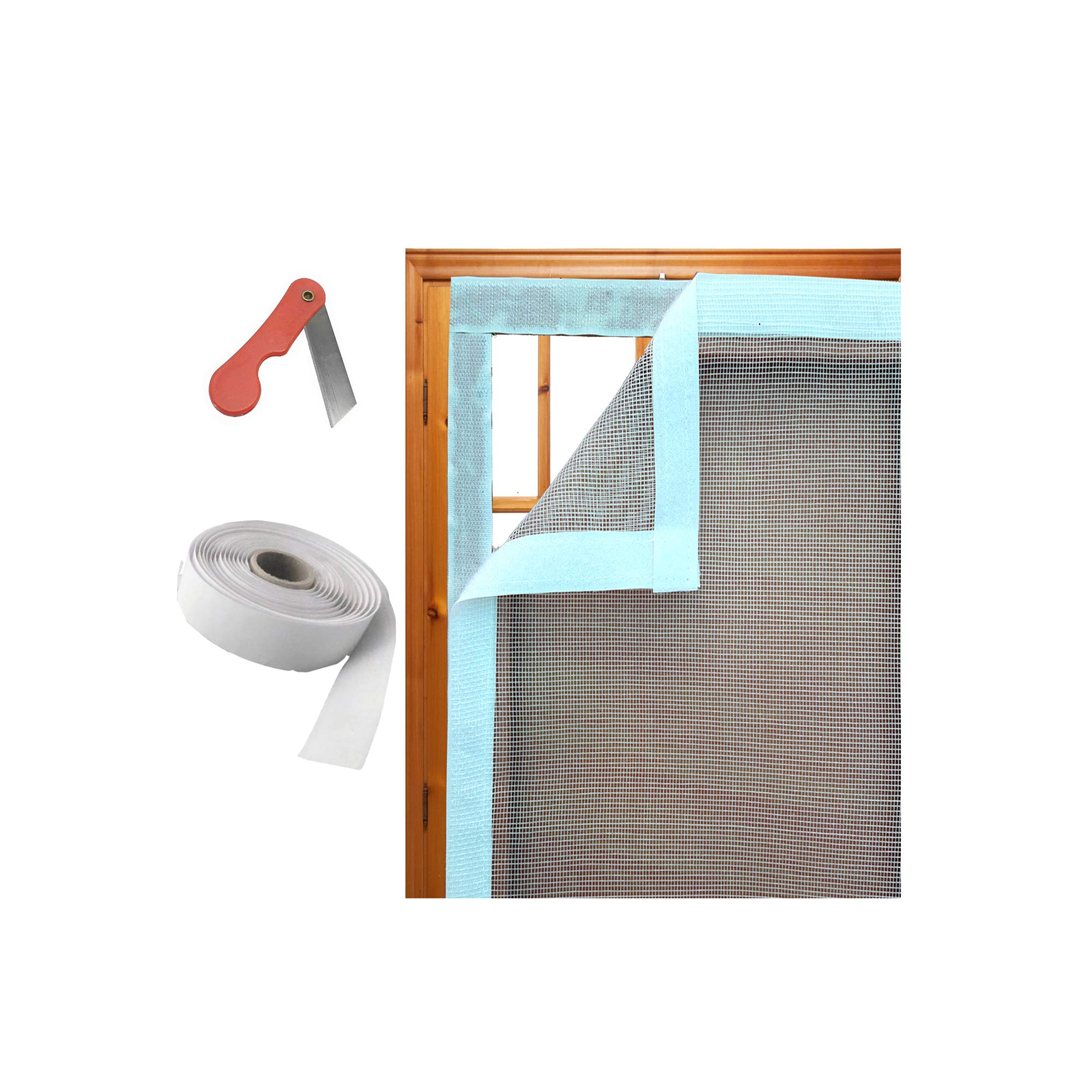 RED WIND Fibreglass Mosquito Net for Windows 35 x 47 Inch_90 x120 Cm_3 ...