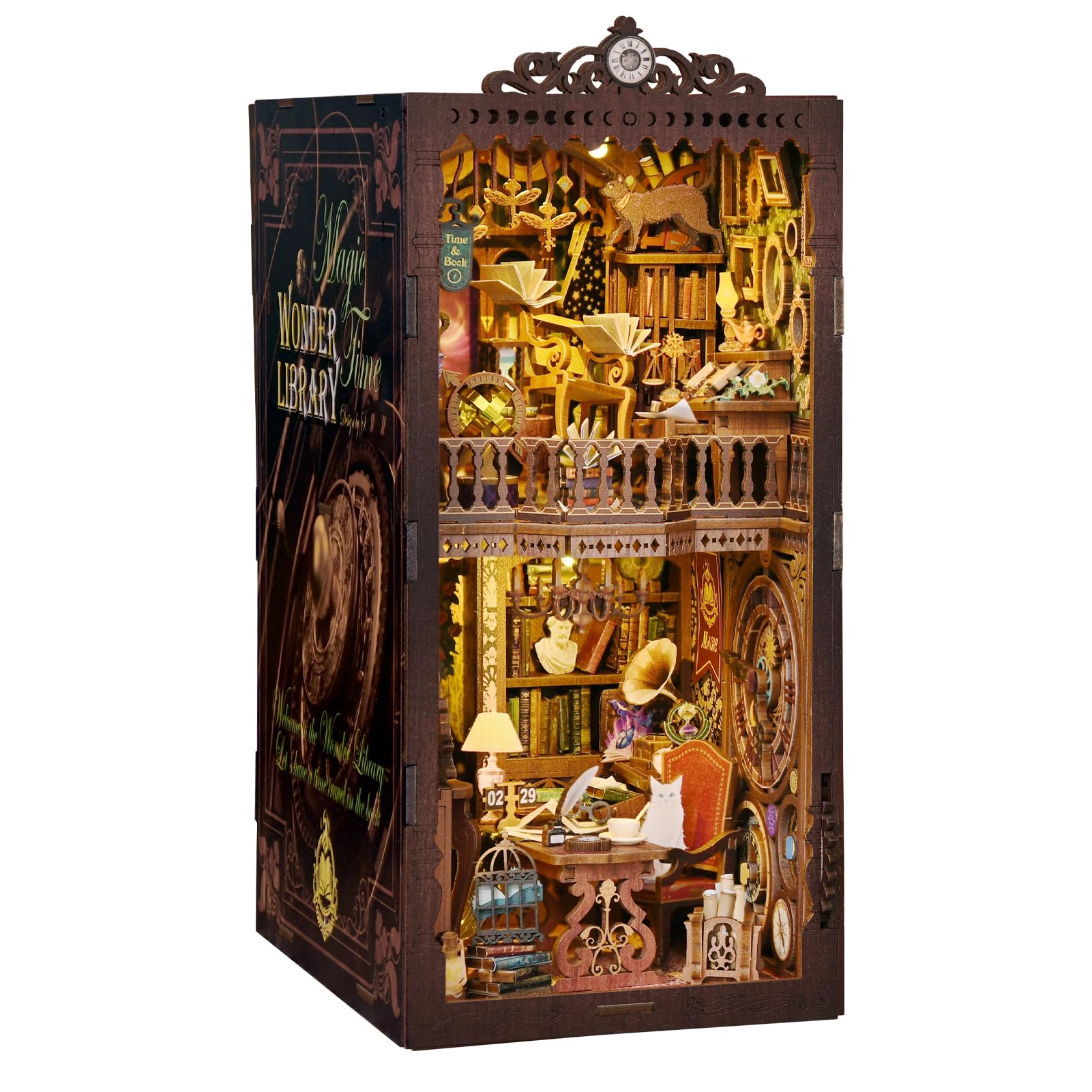 Amazon.com: ASLOWSNAIL DIY Book Nook Kit, DIY Dollhouse Booknook ...
