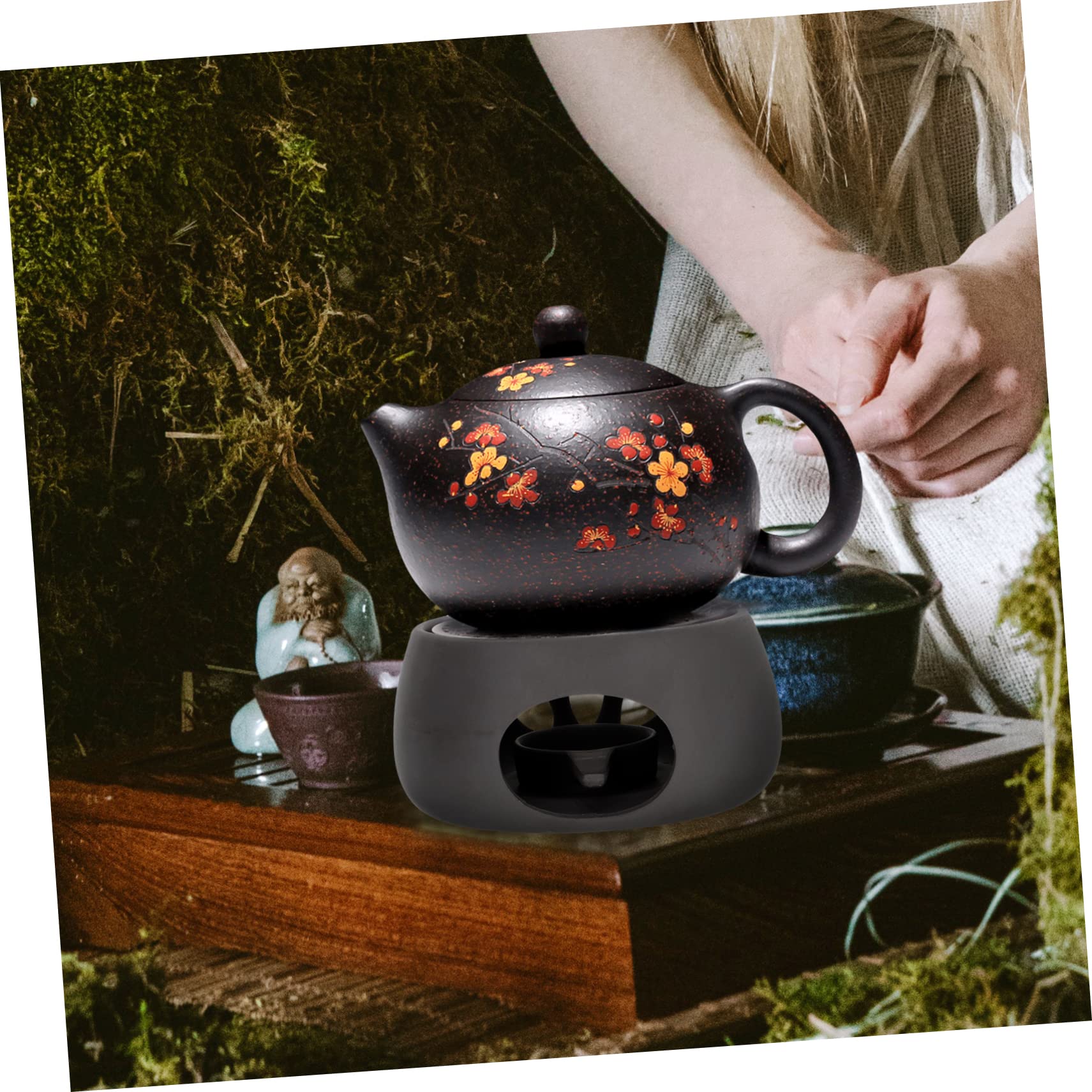 Traditional Tea Accessories Ceramic Teapot Warmer Stand - Stovetop Tea ...