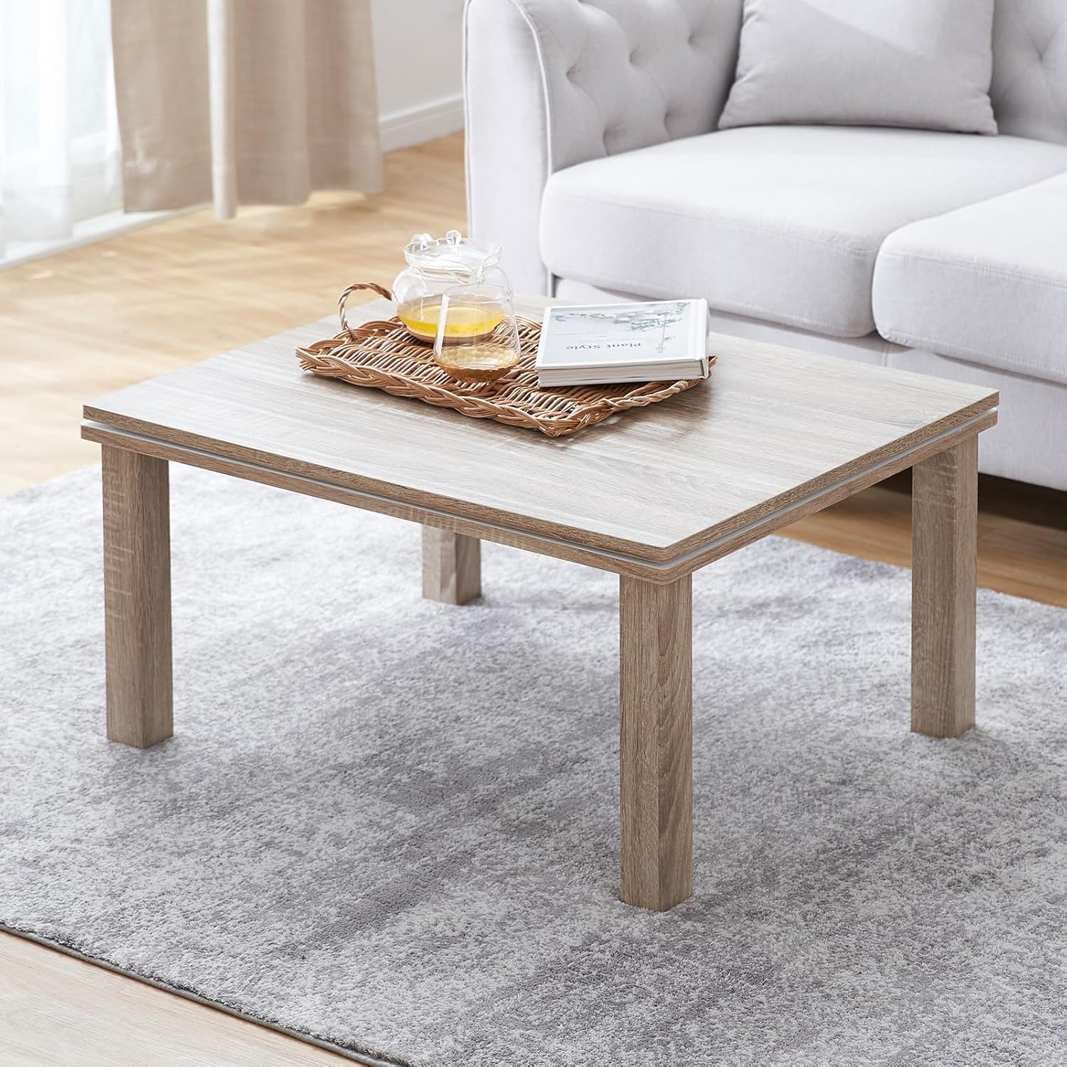 Amazon.co.jp : LOWYA ロウヤ コタツ こたつ リバーシブル天板 長方形 幅75cm 一人暮らし 机 デスク こたつテーブル テーブル センターテーブル 木目調 カジュアル ...