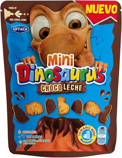 Dinosaurus Mini Chocolate con Leche con cierre ZIP : Amazon.es ...