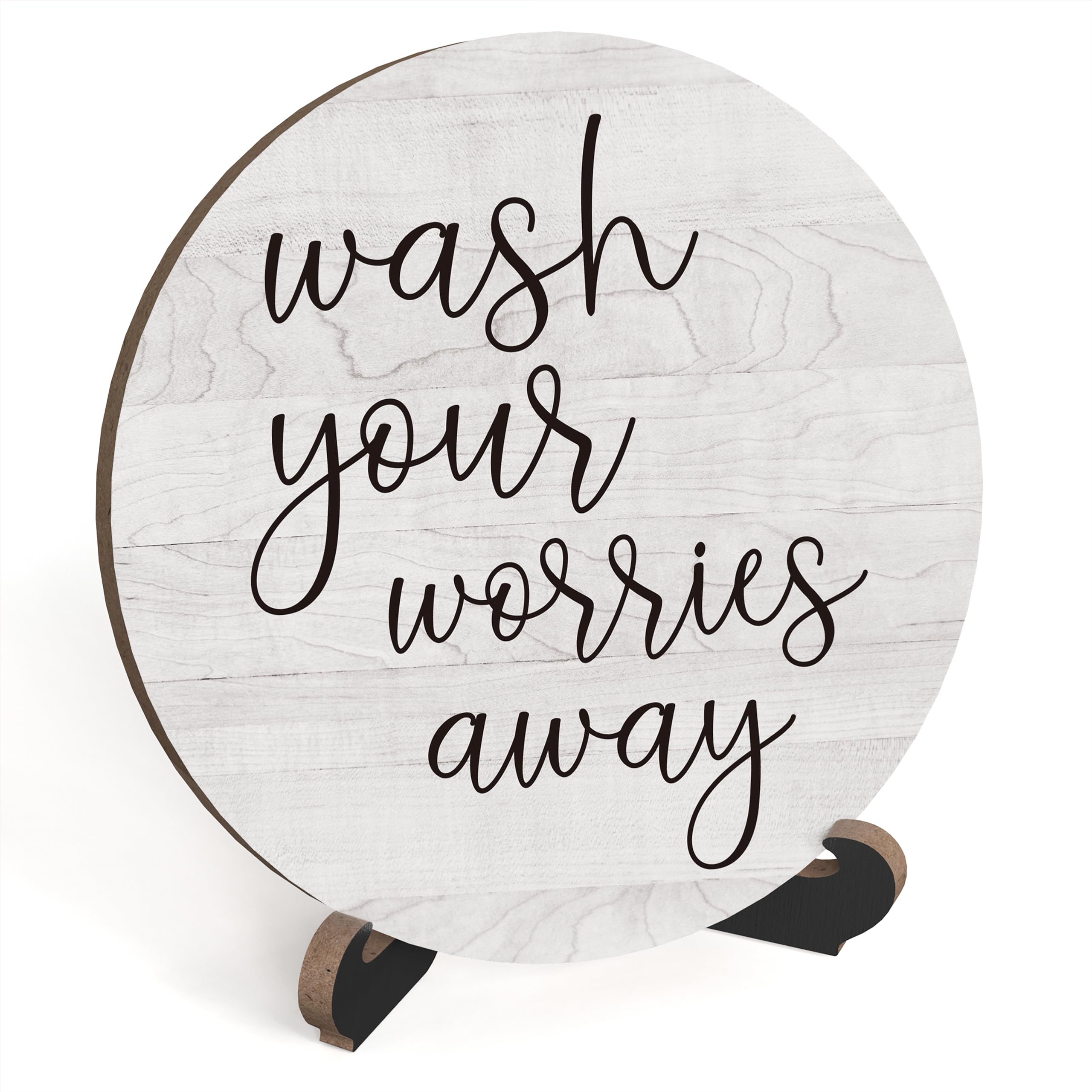 Amazon.com: Rustic Bathroom Signs Decor, Funny Bathroom Round Sign With ...