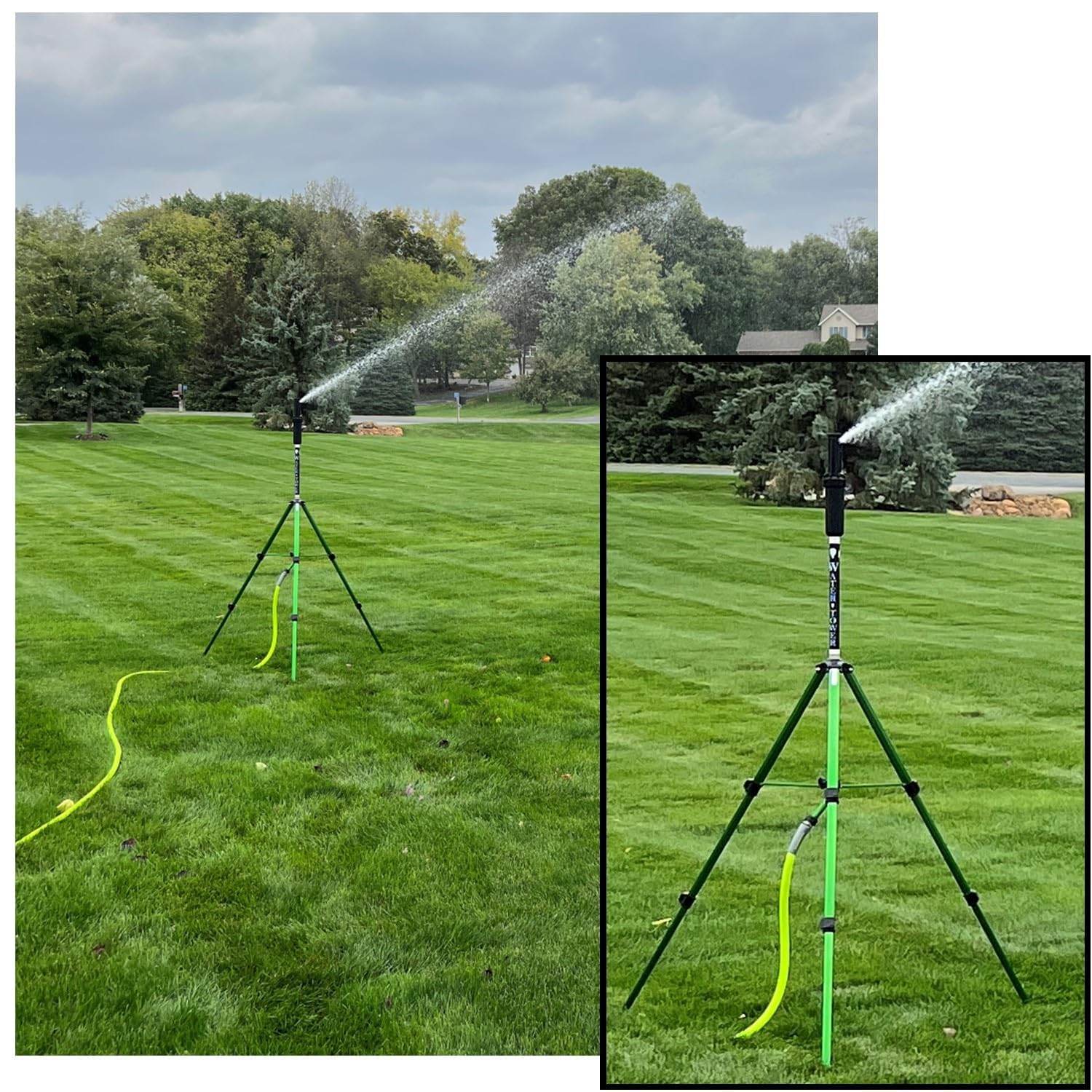 Keyfit Tools WATER TOWER Tripod Sprinkler 9500+ Sqf Large Area Lawn ...