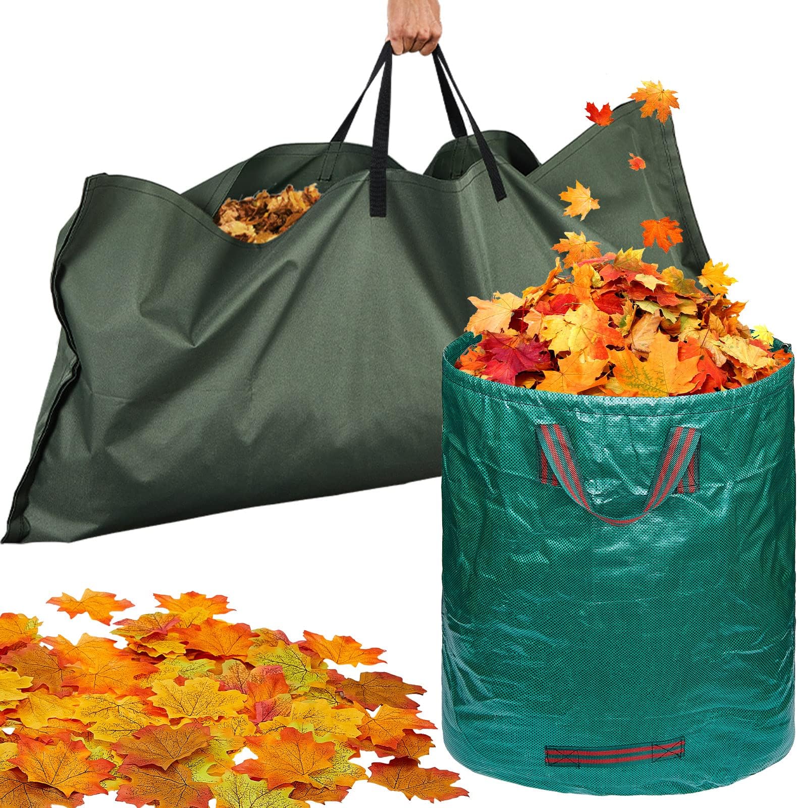 Amazon.com: Leaf Bag for Collecting Leaves, Reusable Garden Yard Waste ...