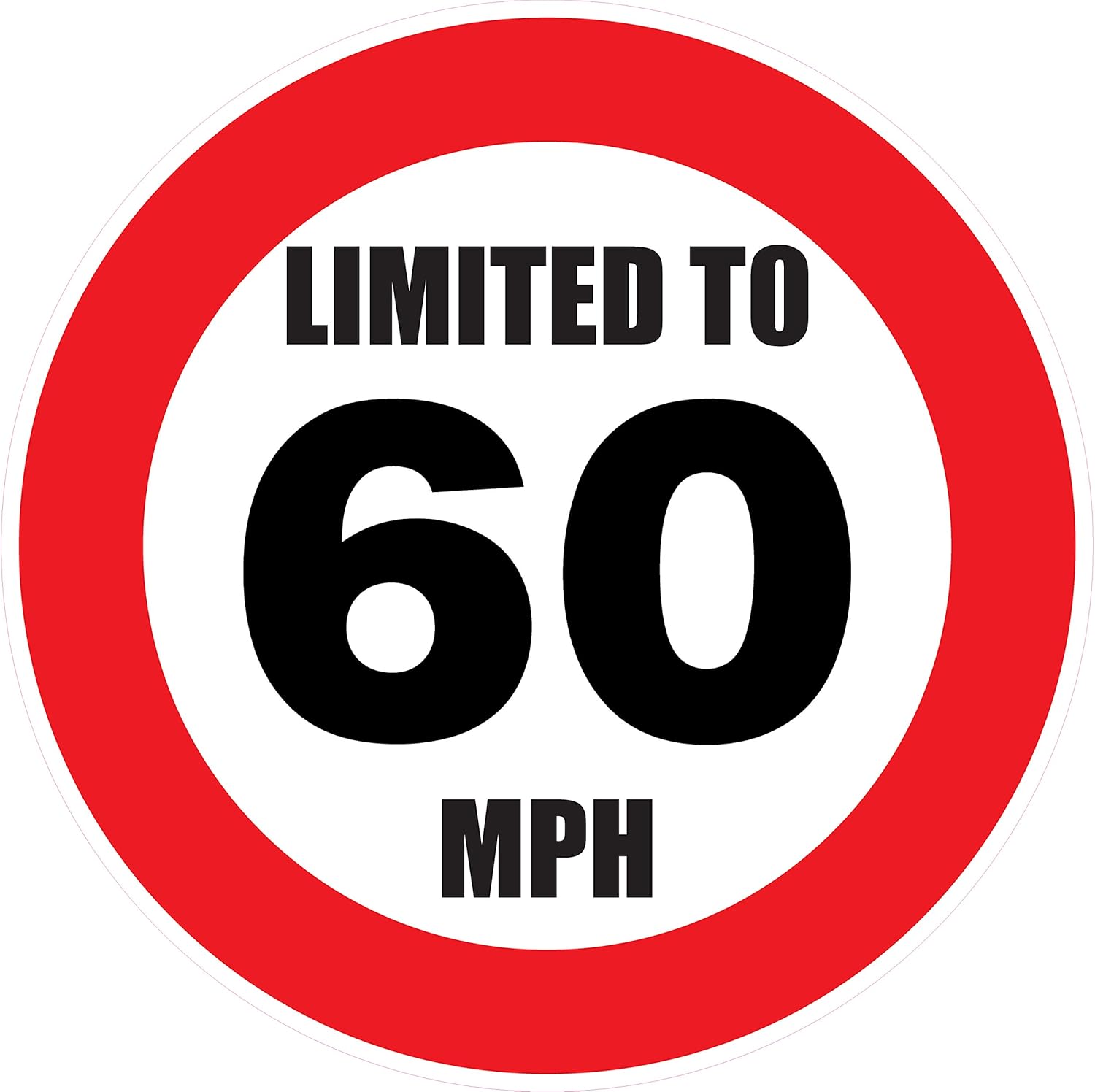 60 mph Speed Restriction Vinyl Sticker Lorry Van Car : Amazon.co.uk ...