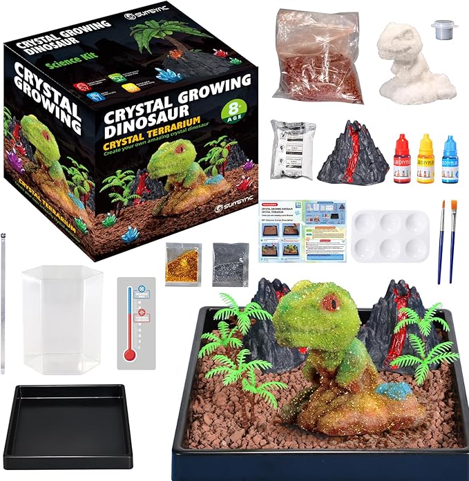 Crystal Growing Dinosaur, Crystal Growing Kit for Kids Age 8-12, Grow ...
