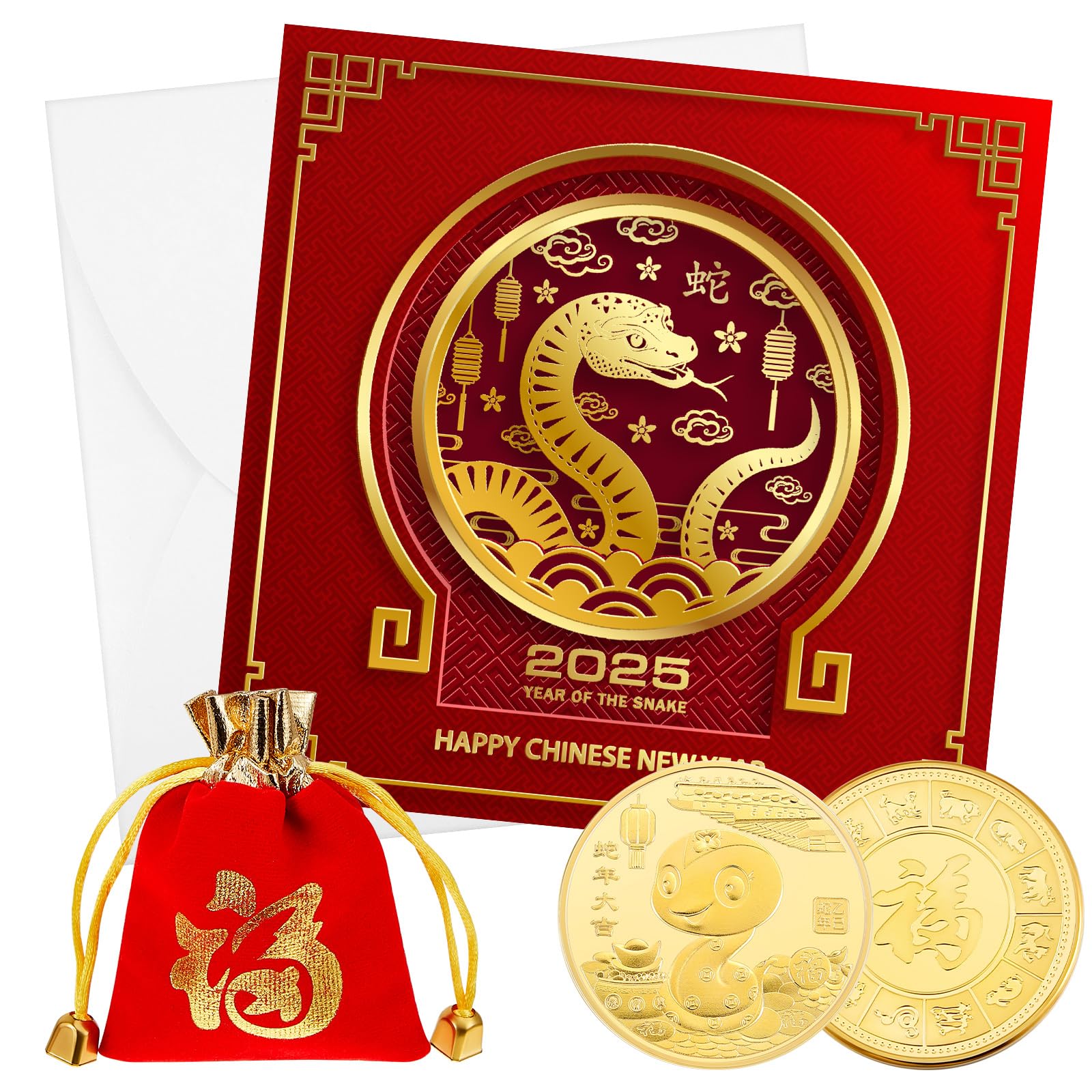 Otuuz Lunar New Year Gift Set Include Lunar New Year Card 2025 with ...