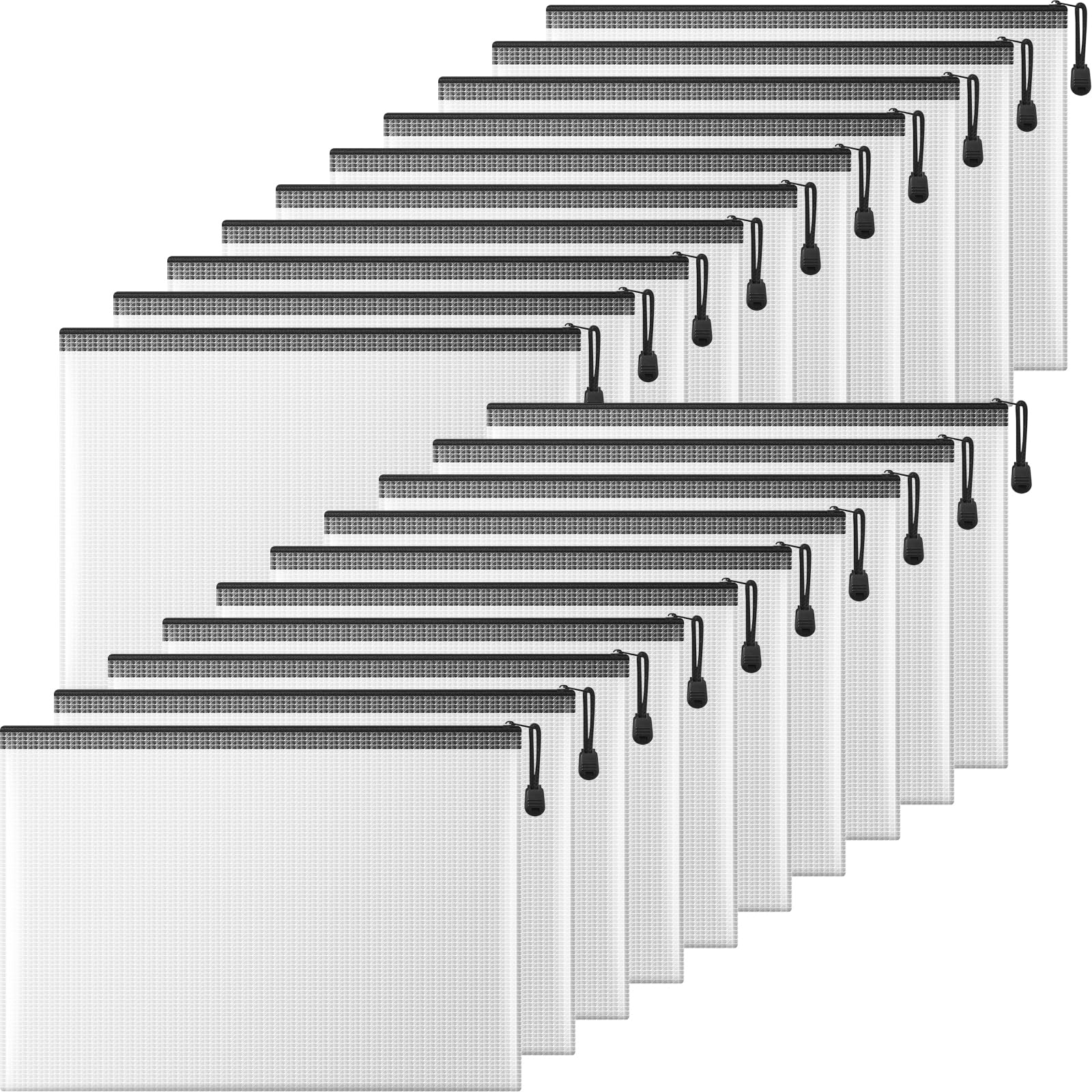 Amazon.com : Mesh Zipper Pouch, 20PCS Waterproof Zipper Bags A4 Size ...