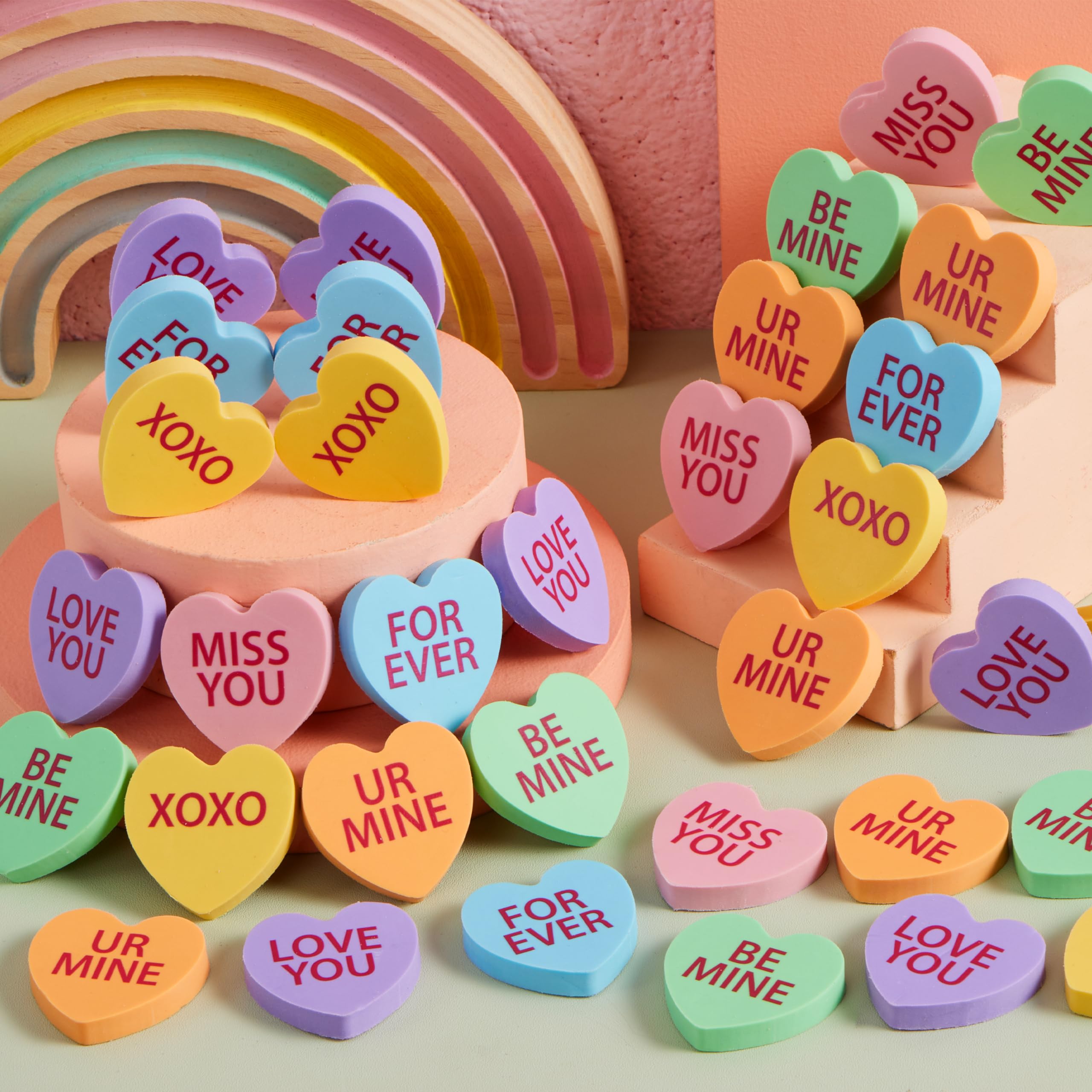 Valentine Giveaways For Kids Mini Heart Erasers For Kids Bulk ...
