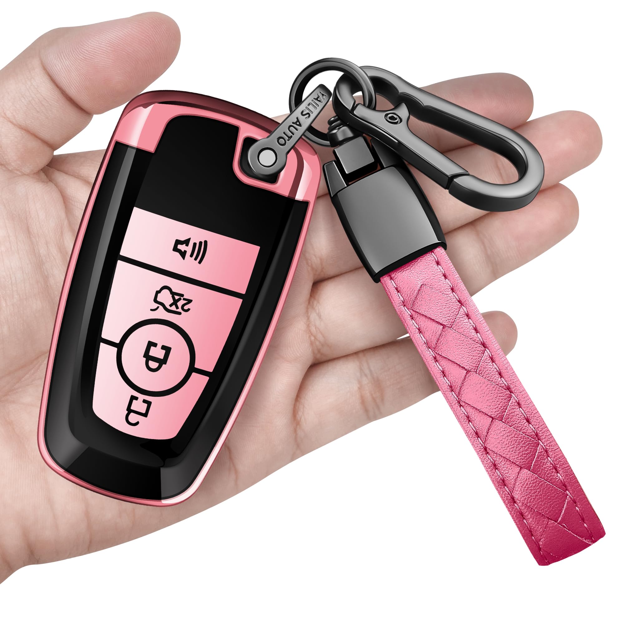 Amazon.com: Sindeda for Ford Key Fob Cover with Keychain Soft Full ...