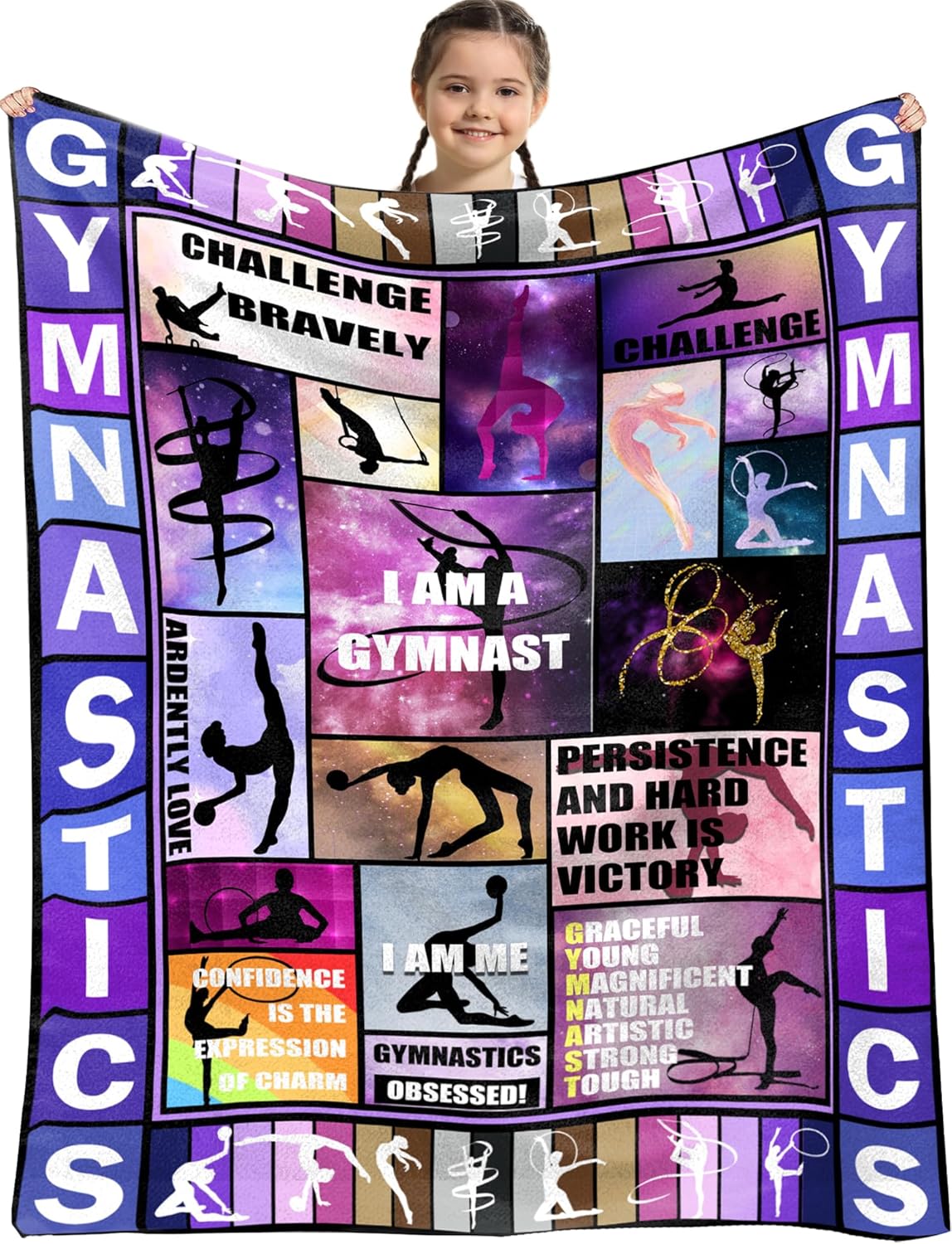 Gymnastics Gifts for Girls Blanket 50''x40'',Gymnastics Lovers Gifts ...
